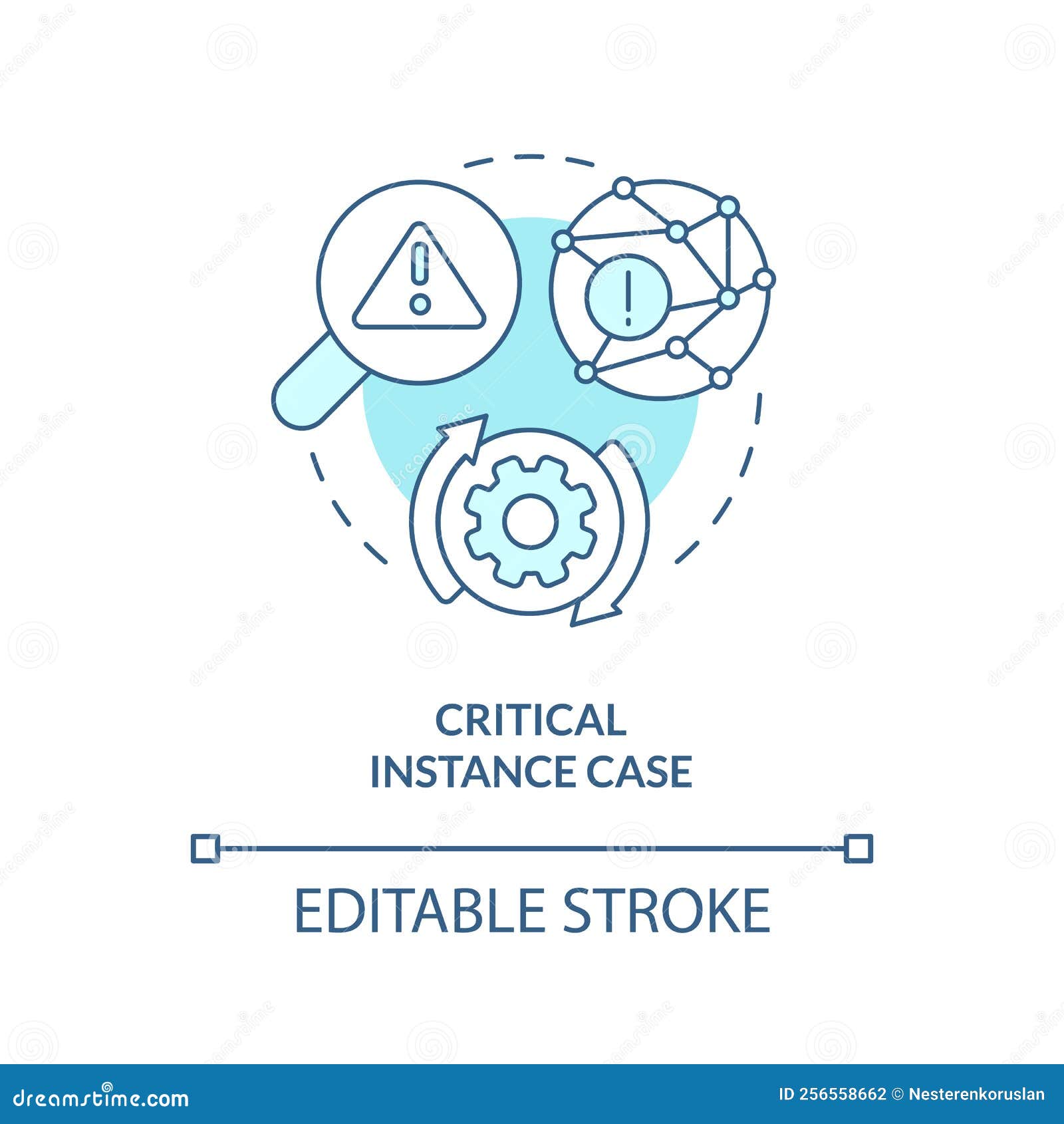 Critical Instance Case Turquoise Concept Icon Stock Vector ...