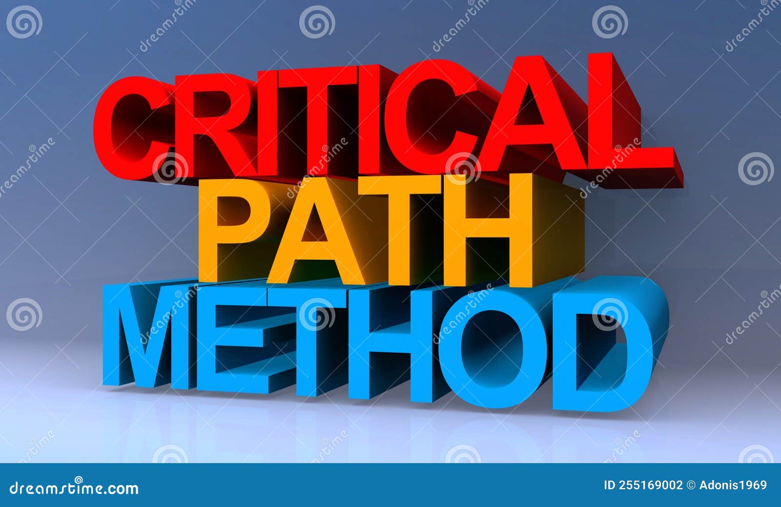 Critical Path Method on Blue Stock Illustration - Illustration of media ...