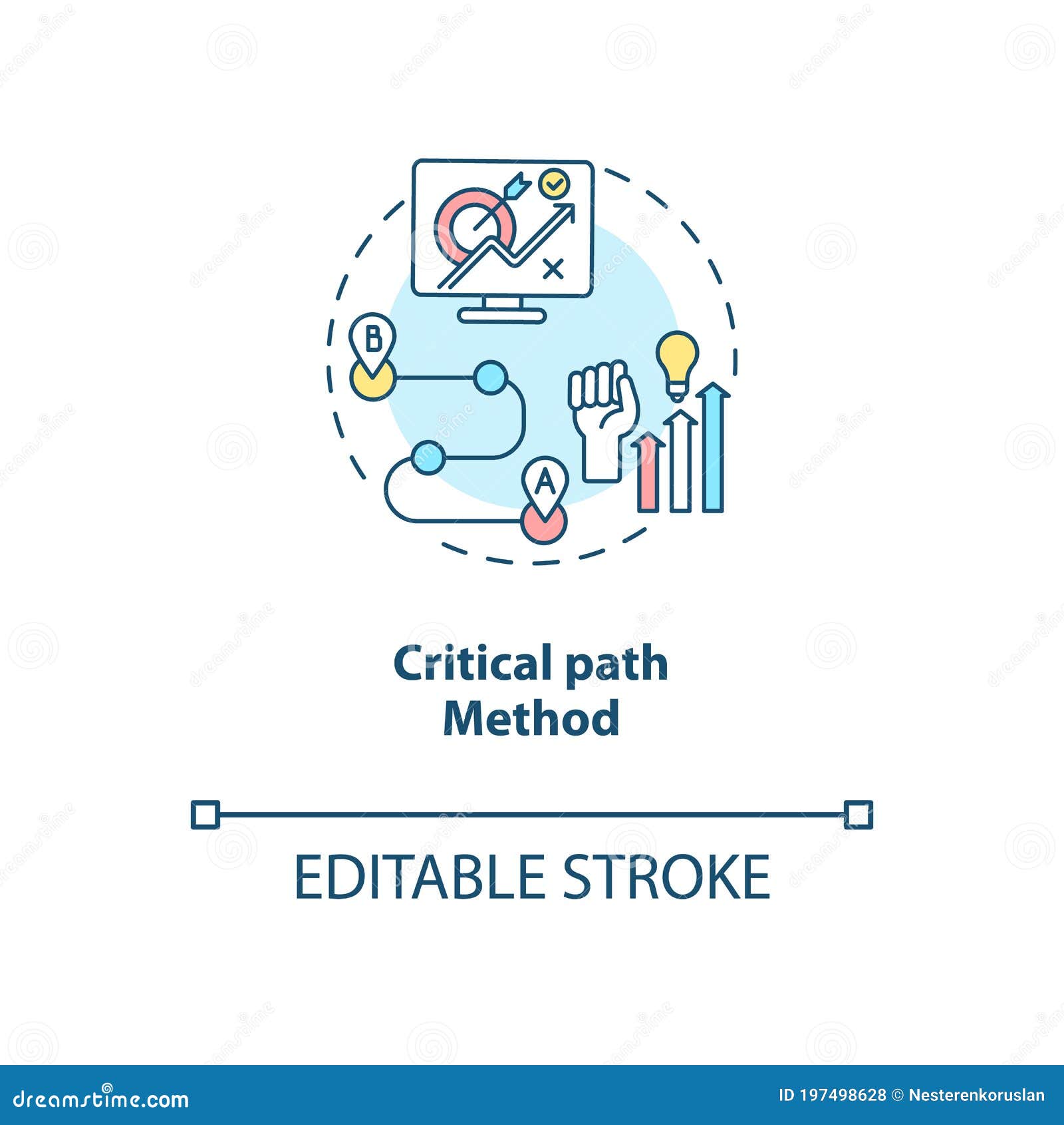 Critical Path Method Concept Icon Stock Vector - Illustration of ...