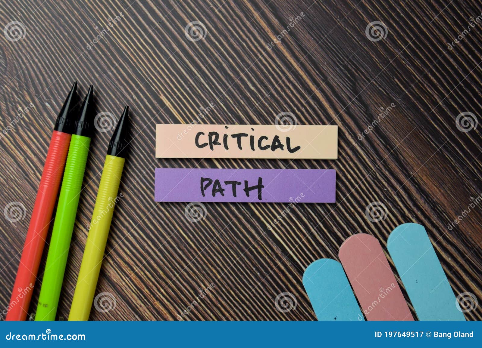 Critical Path Write on Sticky Notes Isolated on Office Desk Stock Image ...