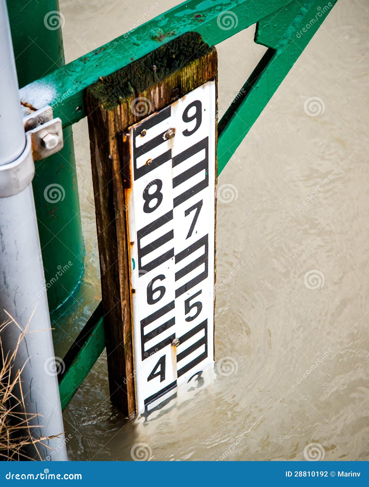 Critical river water level stock photo. Image of eight - 28810192