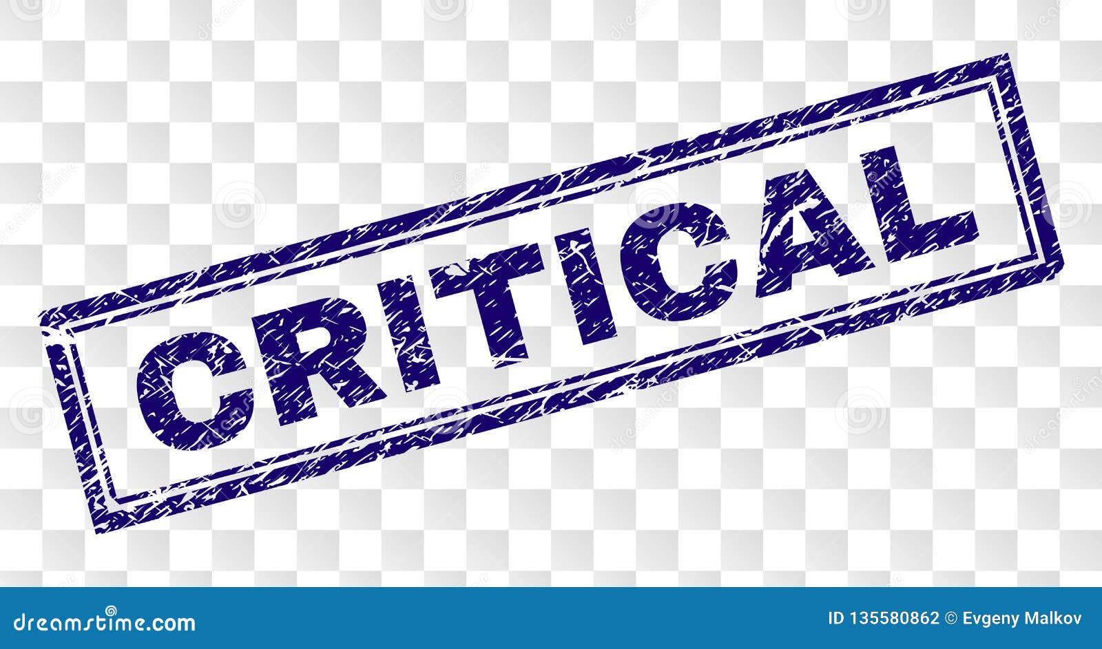 Scratched CRITICAL Rectangle Stamp Stock Vector - Illustration of ...