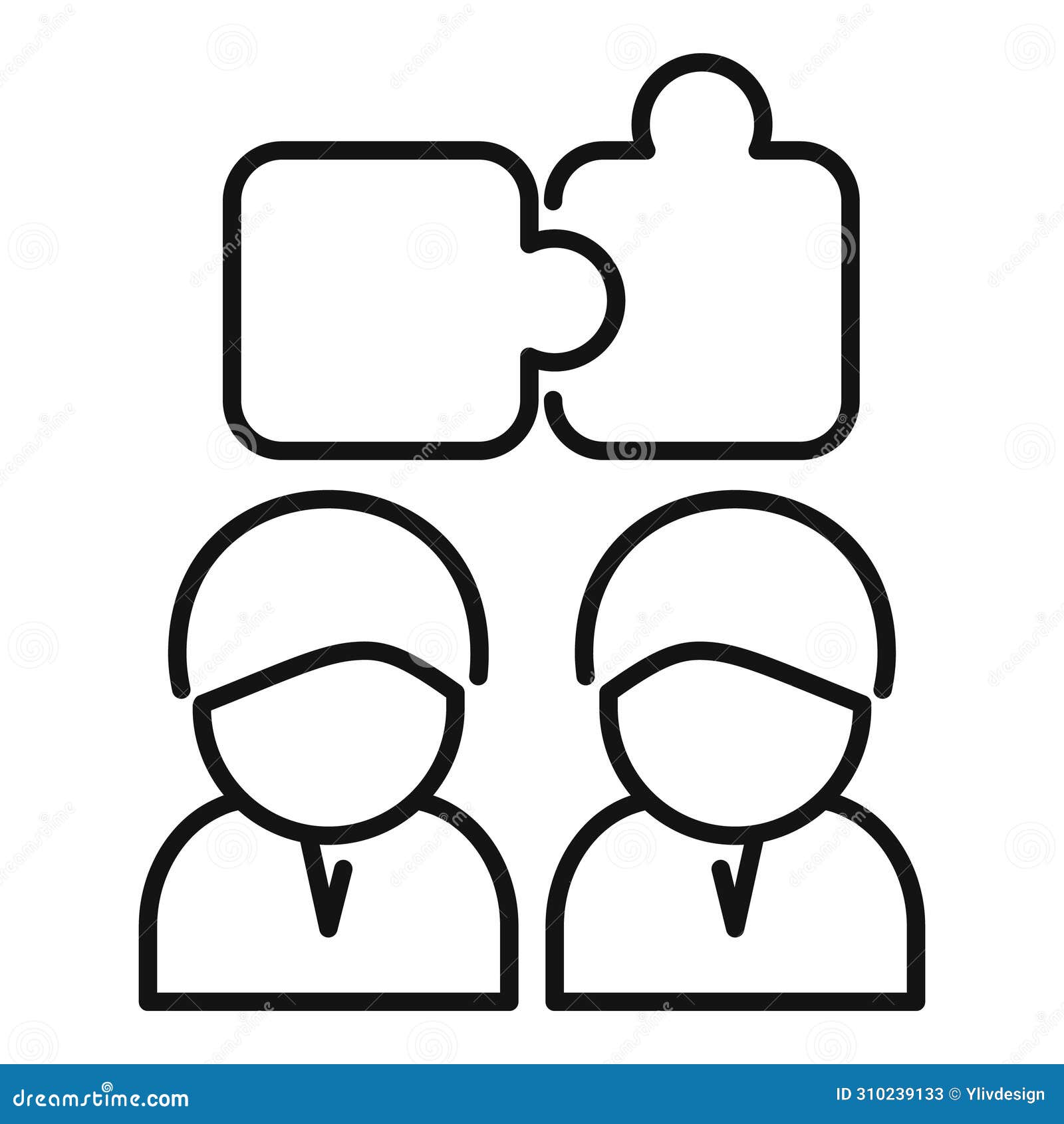 Critical Team Thinking Icon Outline Vector. Brain Mind Head Stock ...
