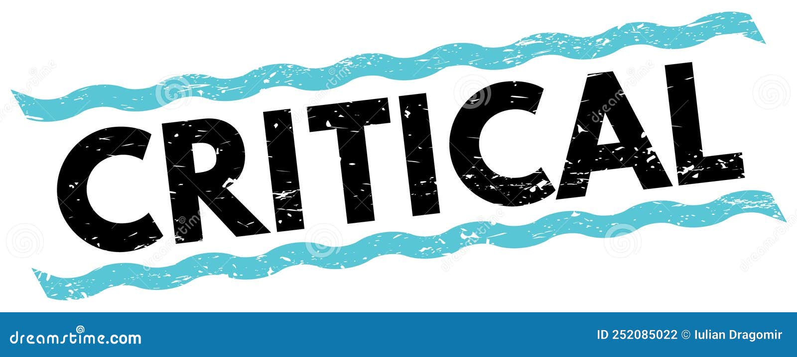 CRITICAL Text on Blue-black Lines Stamp Sign Stock Illustration ...