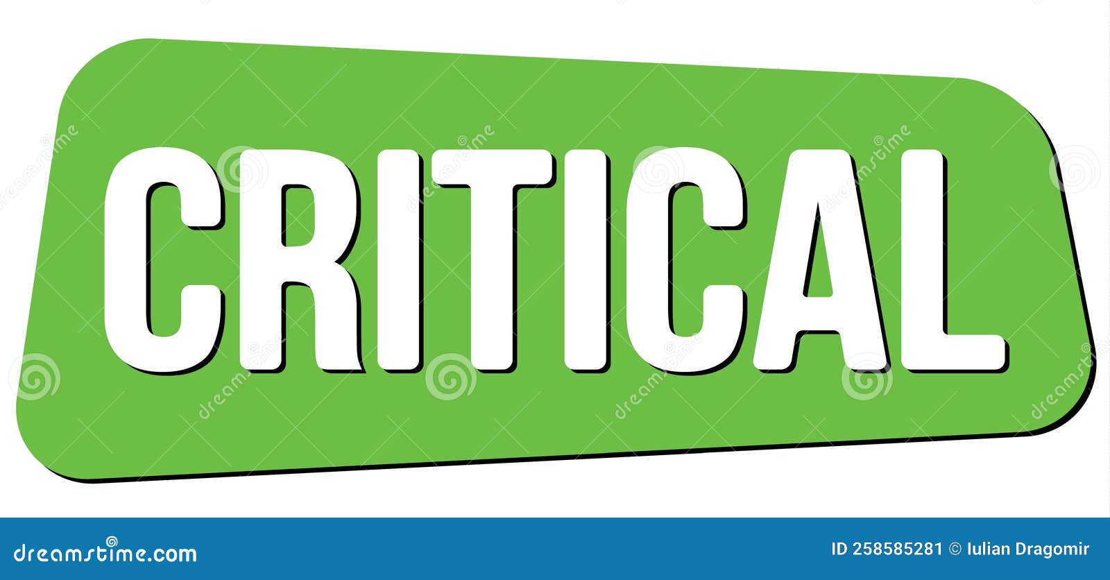CRITICAL Text on Green Trapeze Stamp Sign Stock Illustration ...