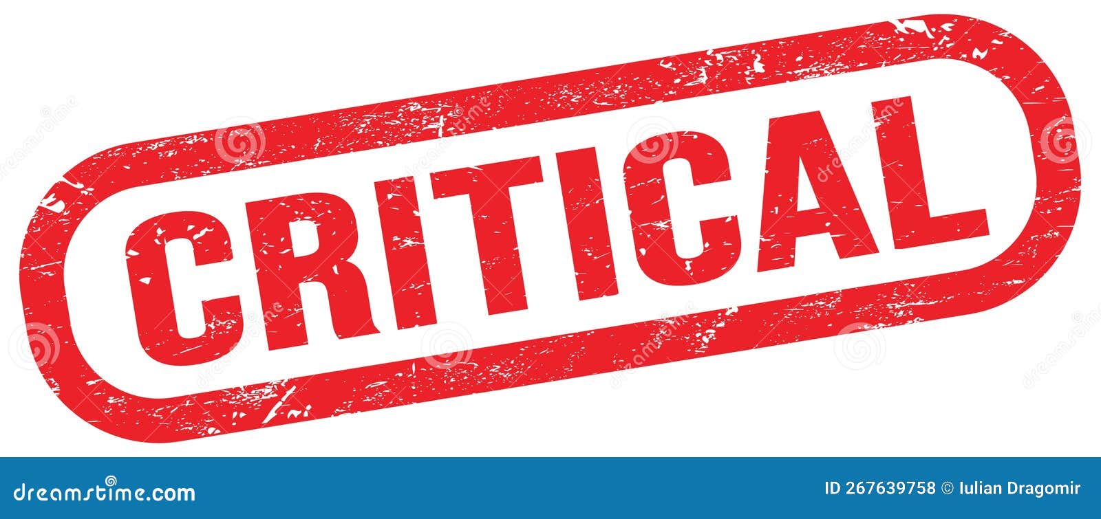 CRITICAL, Text Written on Red Stamp Sign Stock Illustration ...
