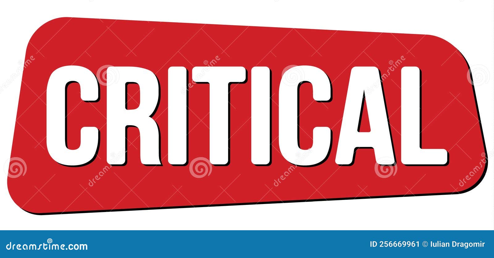 CRITICAL Text on Red Trapeze Stamp Sign Stock Illustration ...