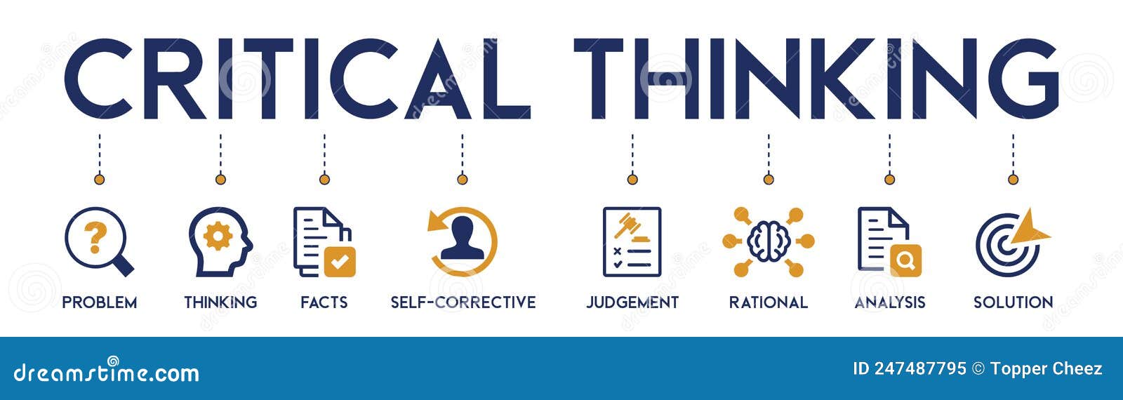 Critical Thinking Banner Web Icon Vector Illustration Concept for the ...