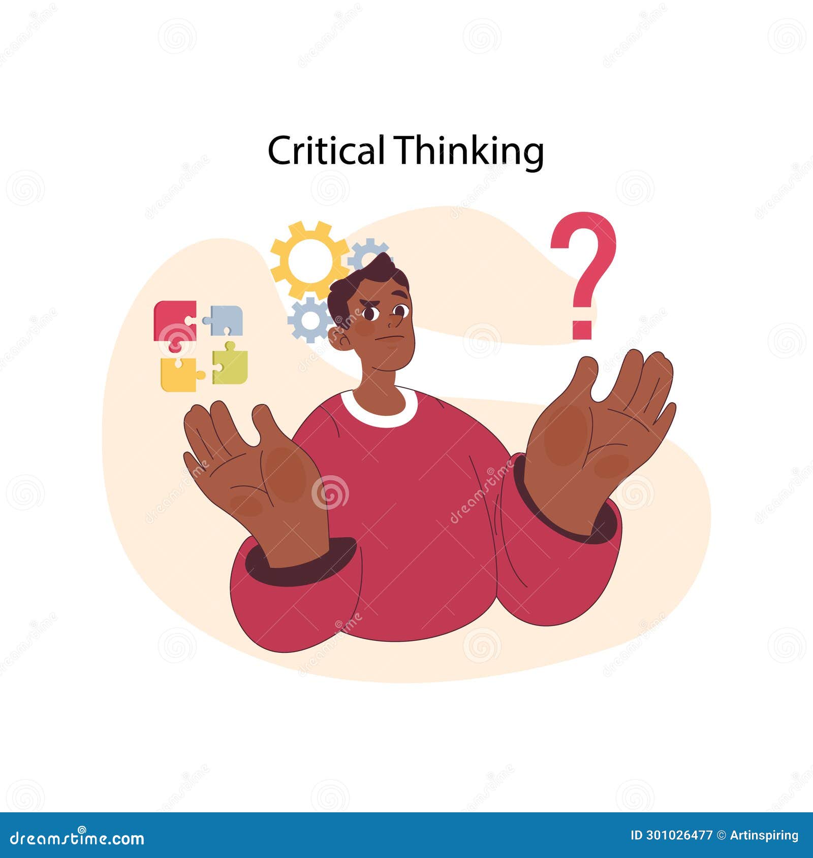 Critical Thinking Concept. Flat Vector Illustration Stock Vector ...
