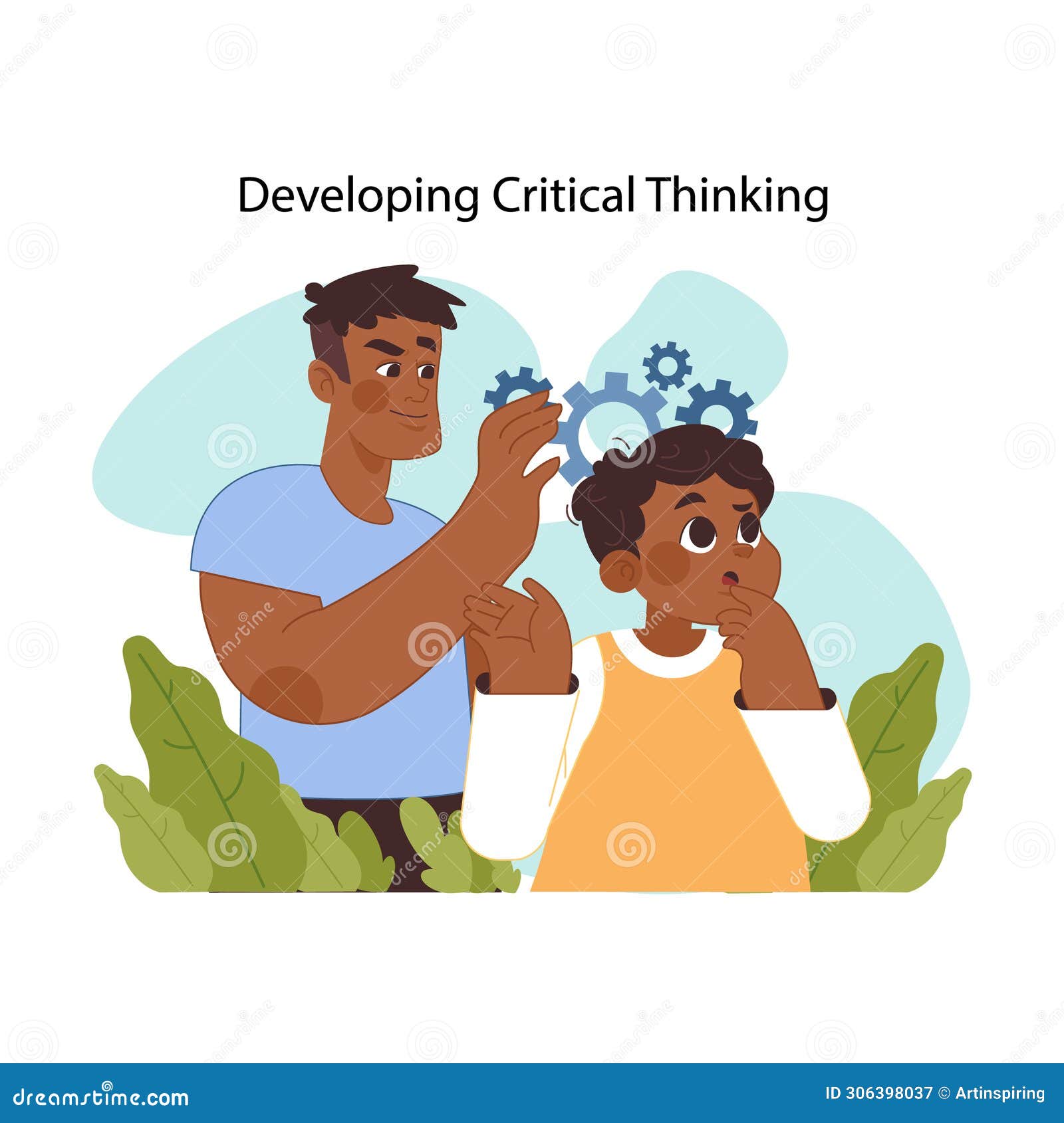 Critical Thinking Development Concept. Flat Vector Illustration Stock ...