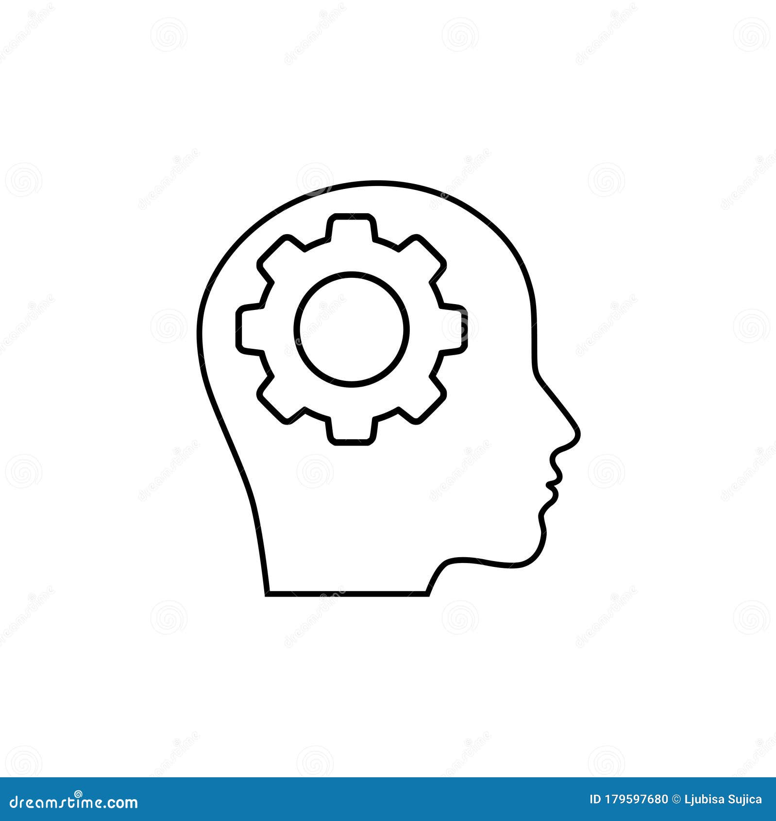 Critical Thinking Icon Isolated on White Background Stock Vector ...