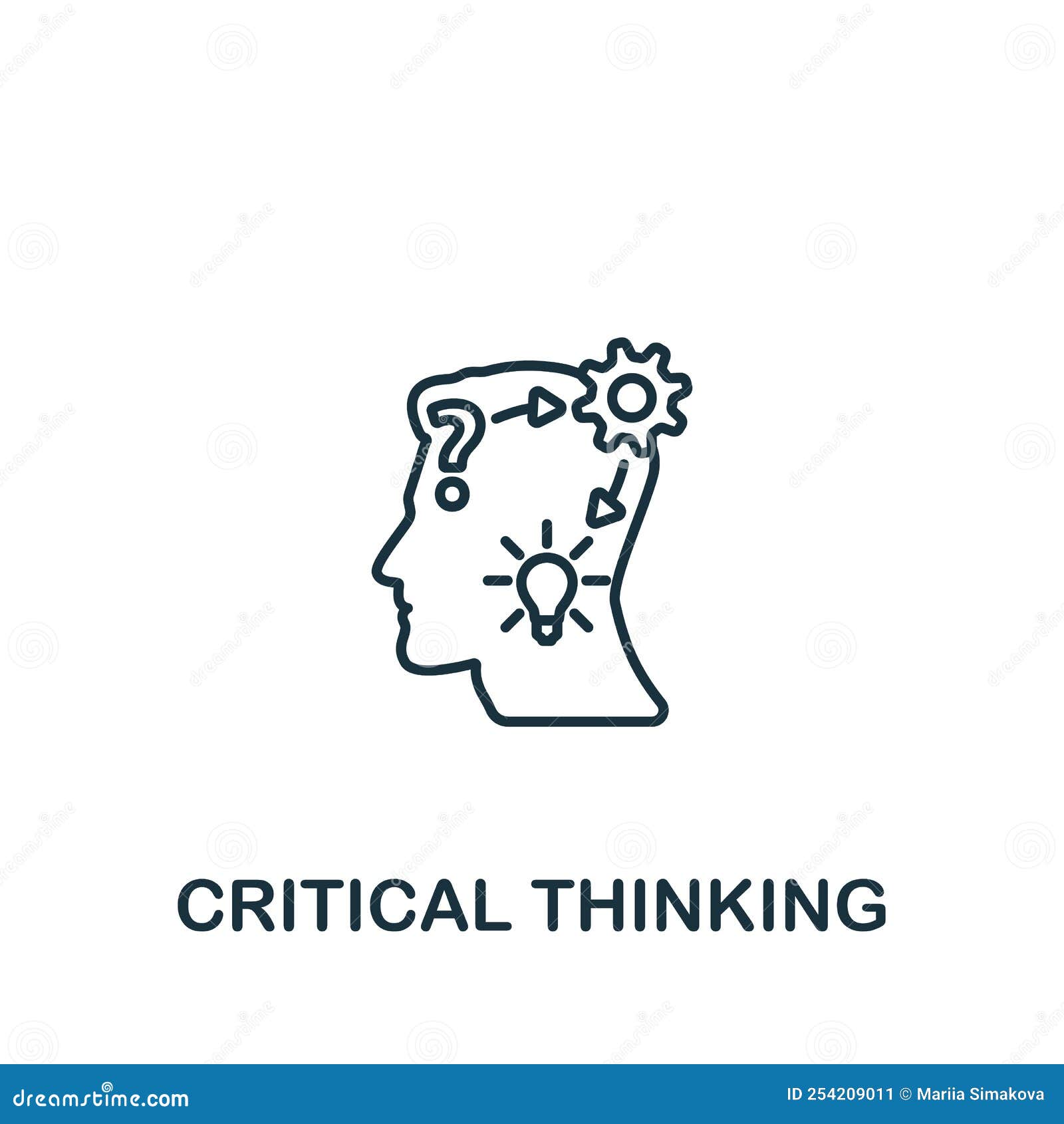 Critical Thinking Icon. Line Simple Personality Icon for Templates, Web ...