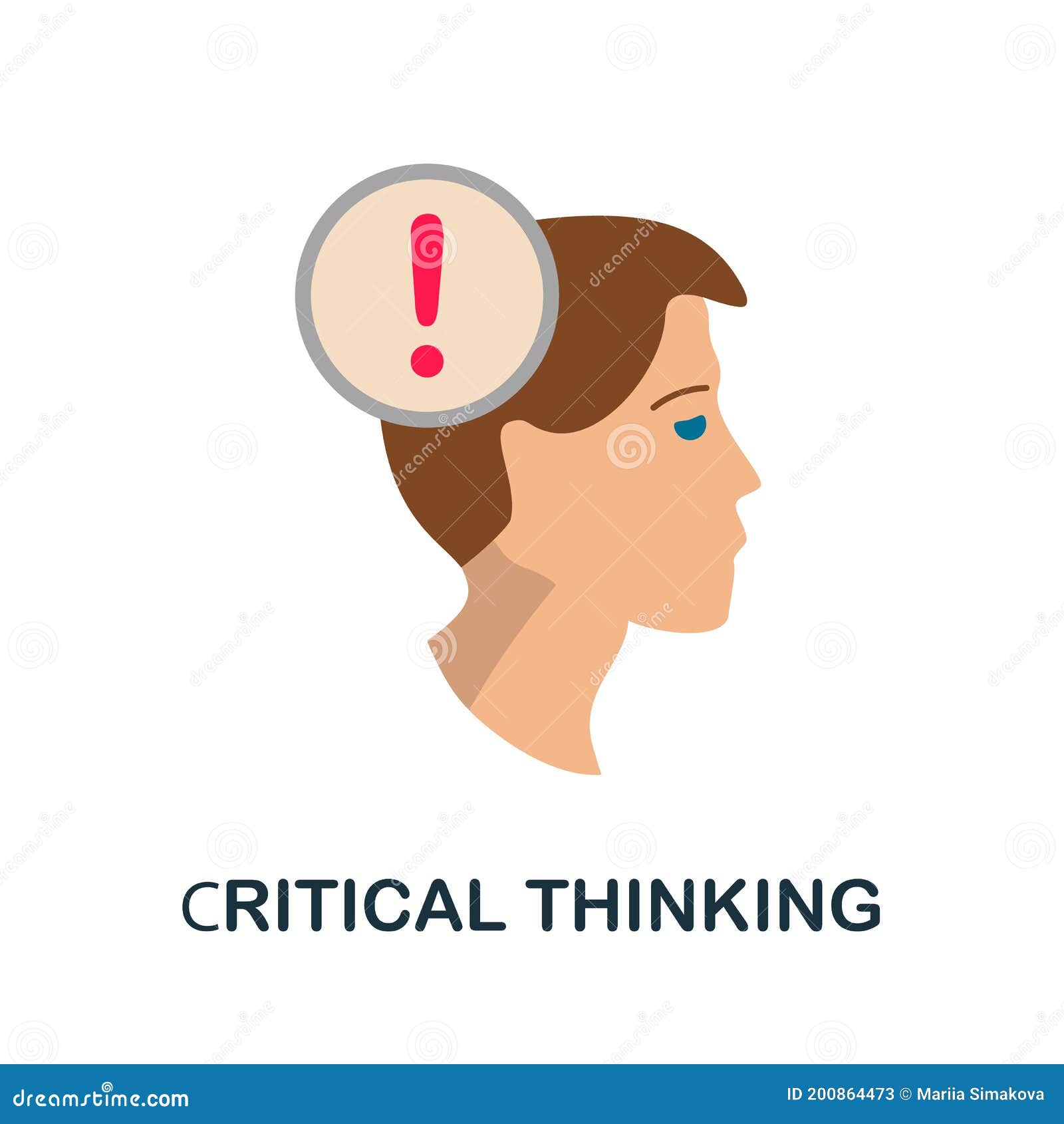 Critical Thinking Icon. Monochrome Simple Critical Thinking Icon for ...