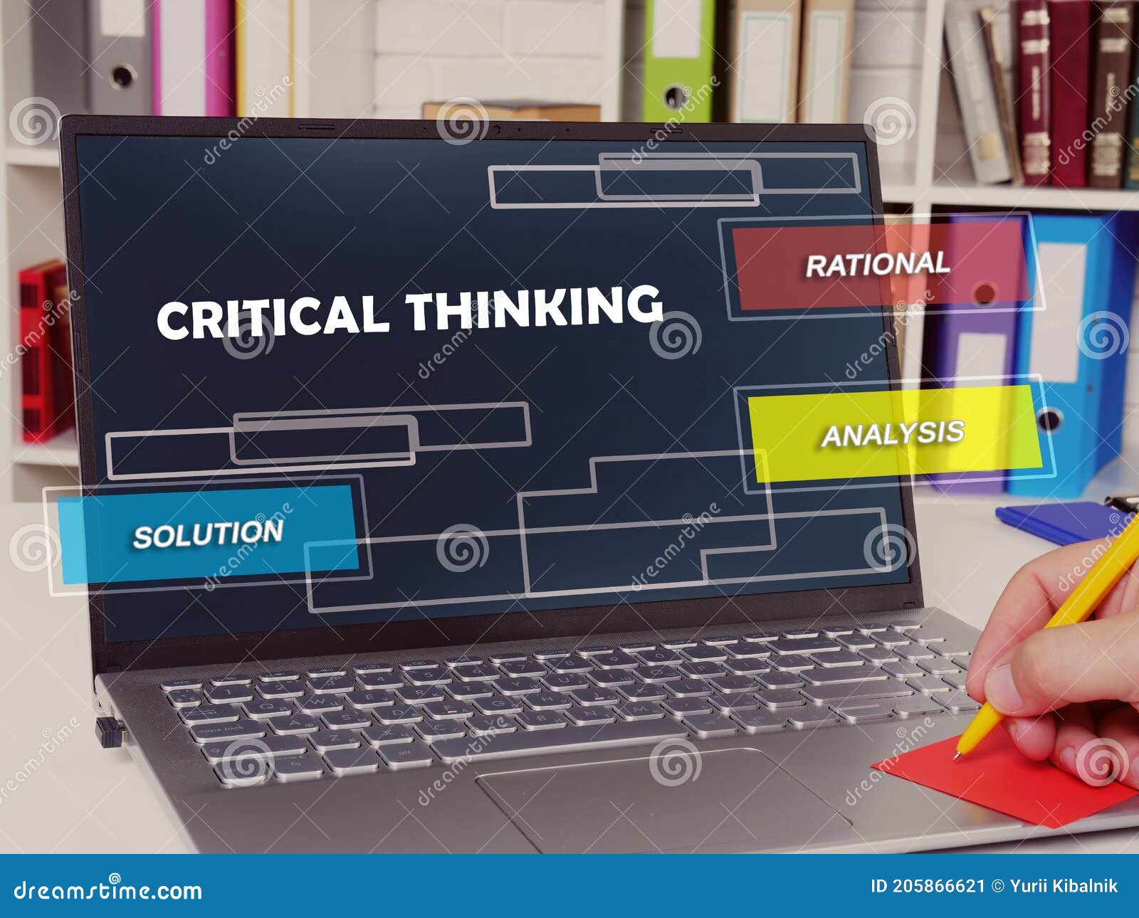 Critical Thinking Rational Analysis Solution Sign on the Page Stock ...