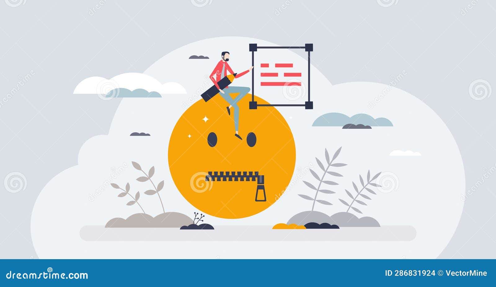 Avoid Judgment Concept Icon Vector Illustration | CartoonDealer.com ...