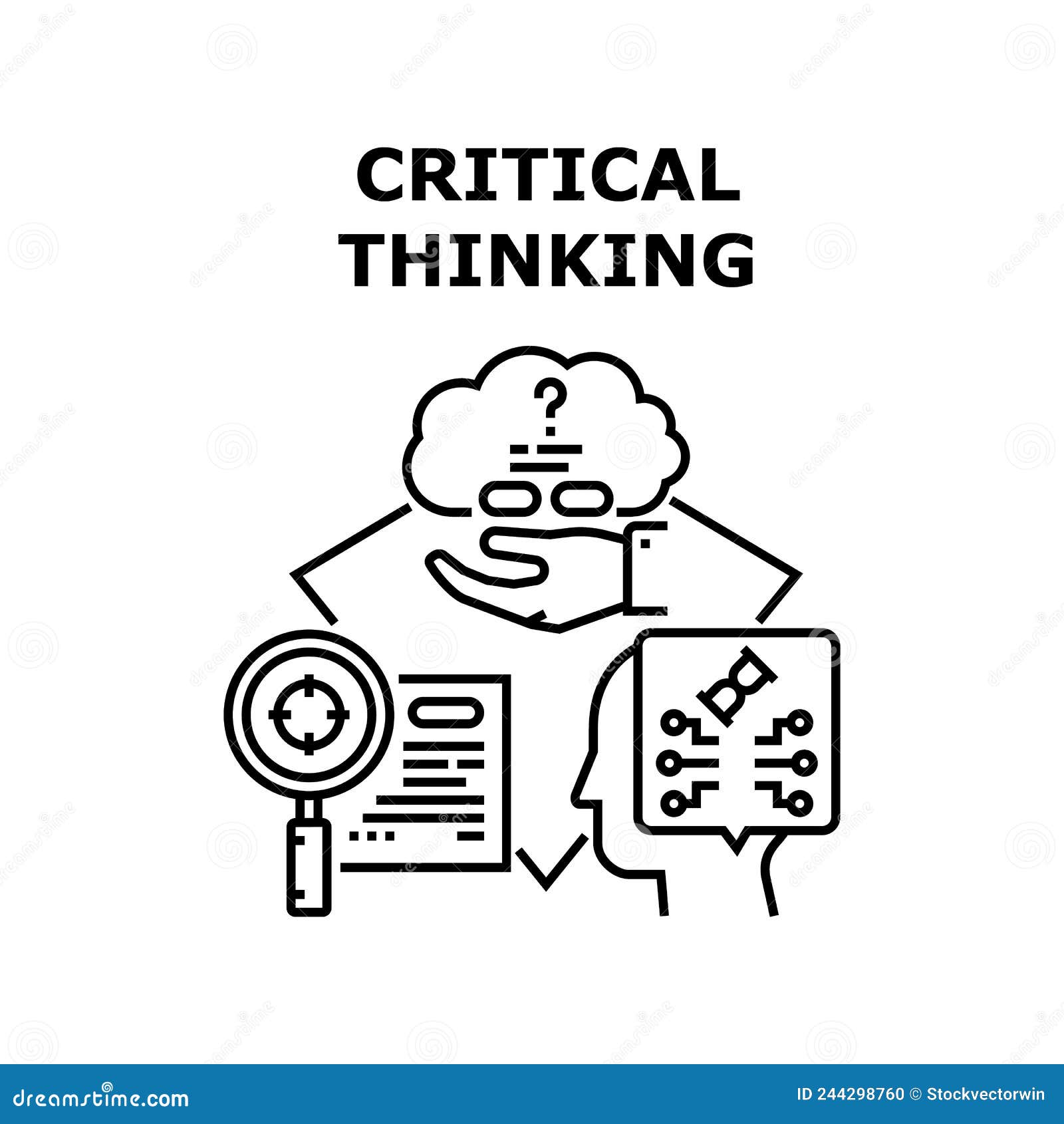 Critical Thinking Vector Concept Illustration Stock Vector ...