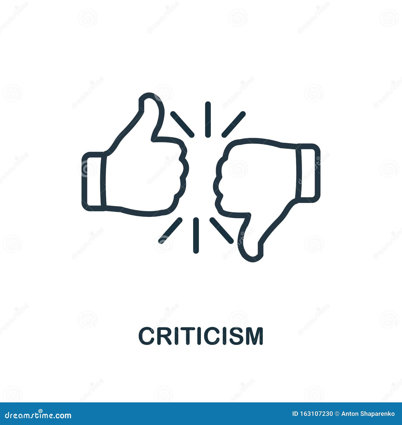 Criticism Icon Outline Style. Thin Line Creative Criticism Icon for ...