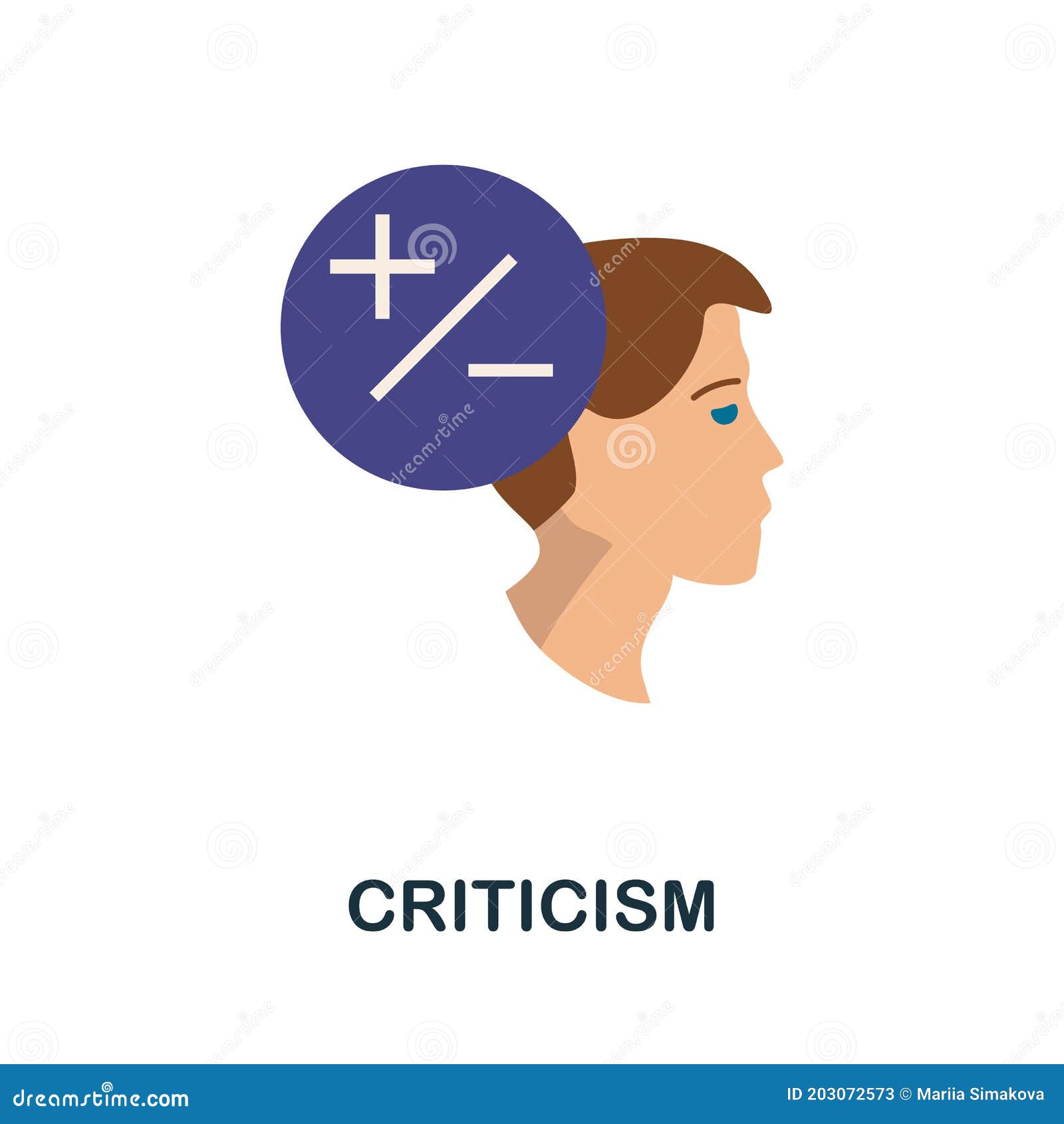 Criticism Icon. Simple Element from Personality Collection. Creative ...