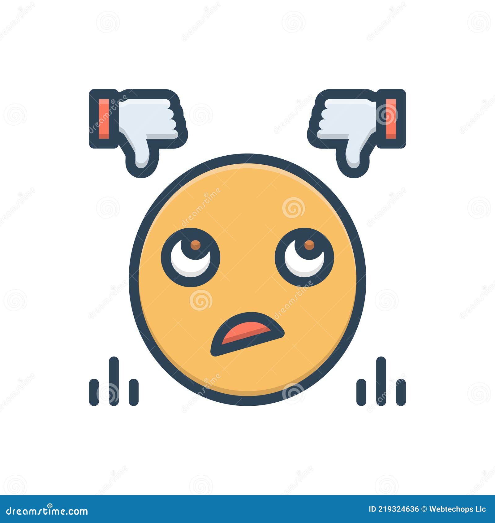 Color Illustration Icon for Criticize, Emoji and Judgement Stock ...