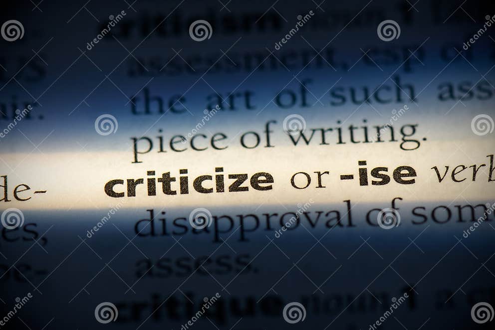 Criticize stock image. Image of education, definition - 161577451