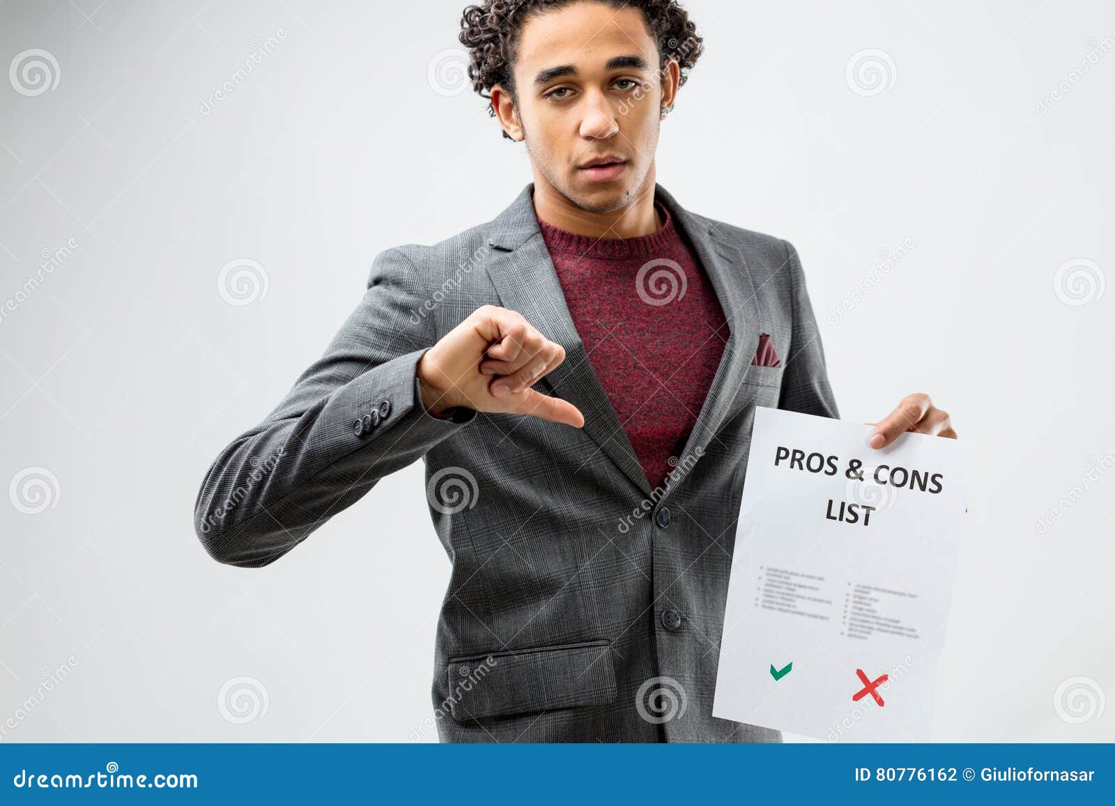 Criticizing a Bad Idea or Considering the Empty Glass Stock Photo ...