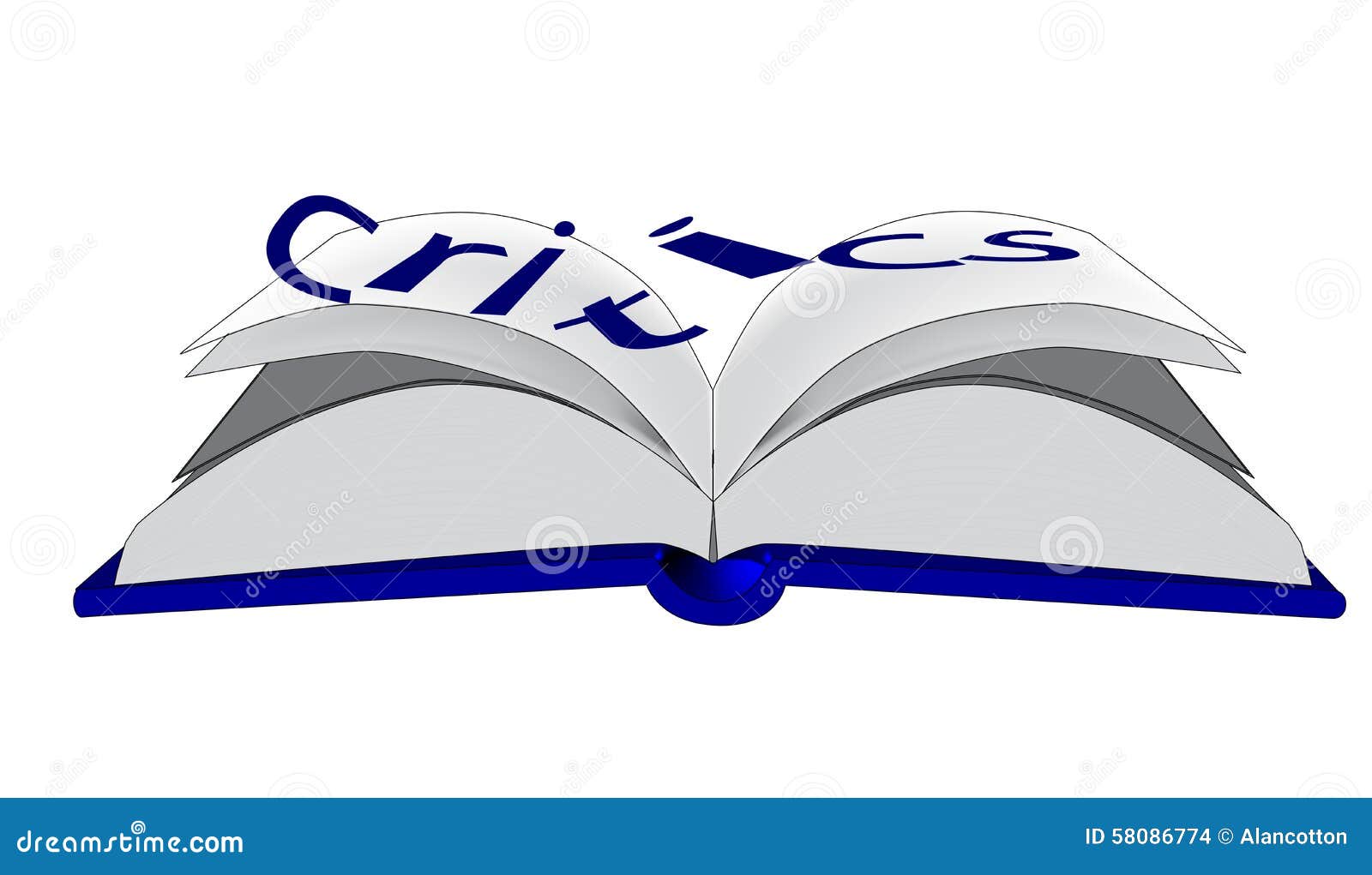 Critics On Open Book On A White Background Vector Illustration ...