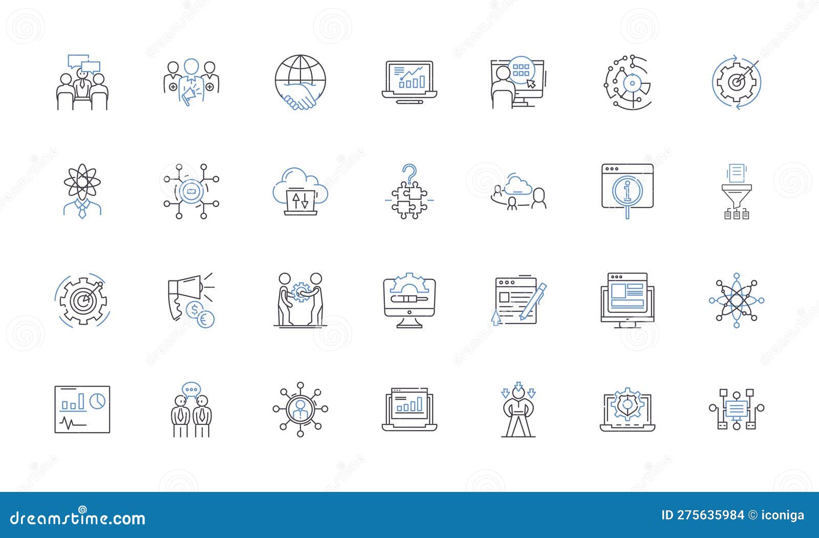 Critique Line Icons Collection. Analysis, Review, Assessment ...