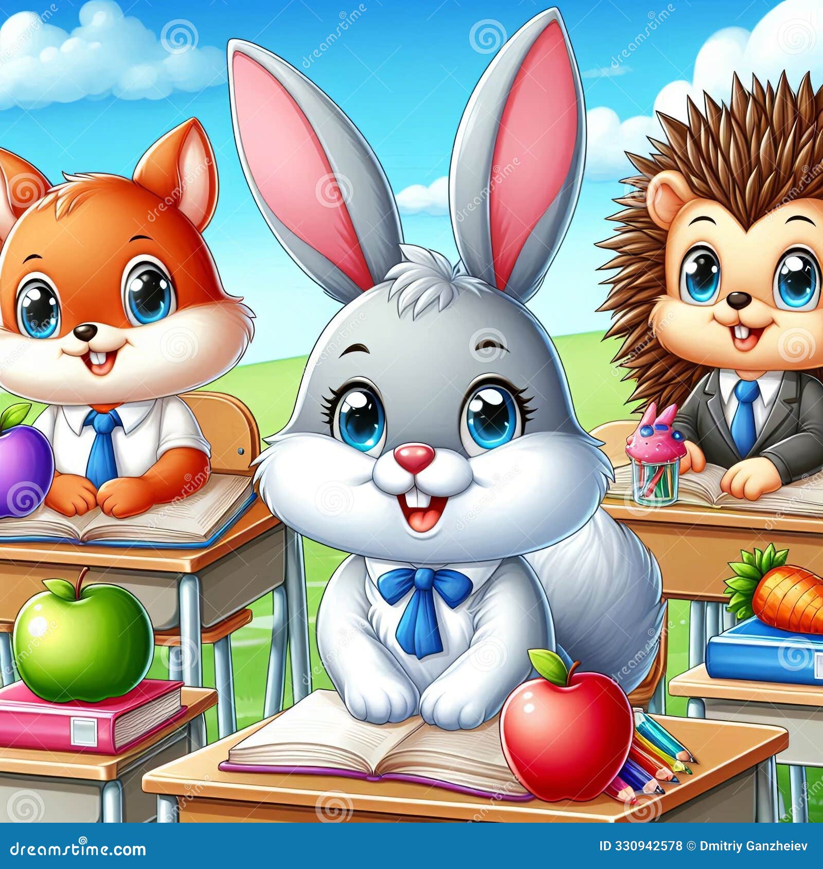 Critter Classroom Fun editorial stock photo. Illustration of school ...