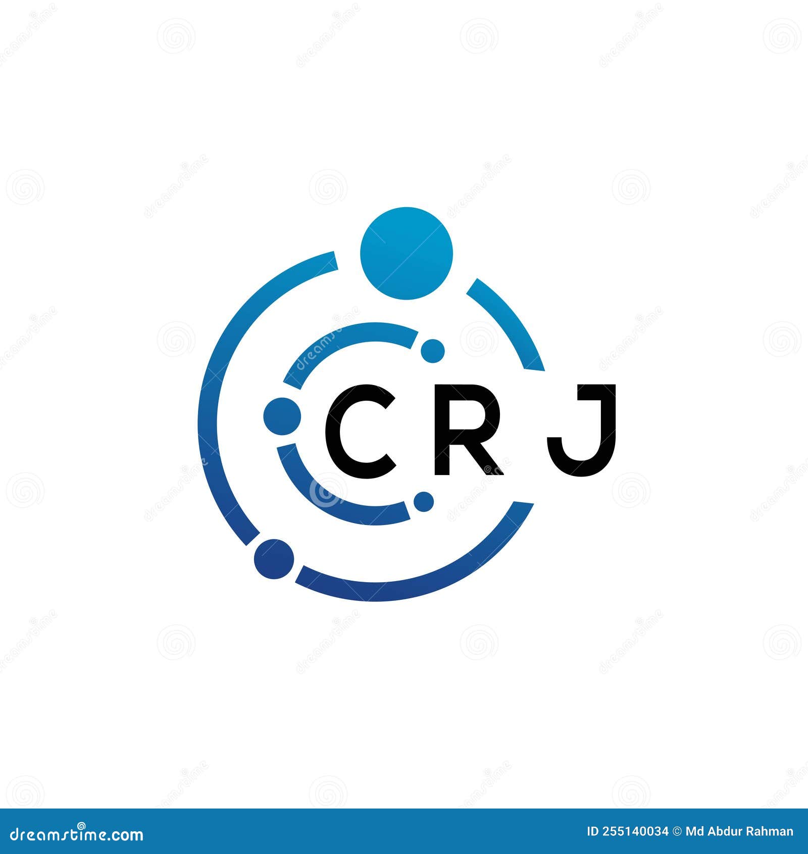 CRJ Letter Logo Design on White Background. CRJ Creative Initials ...