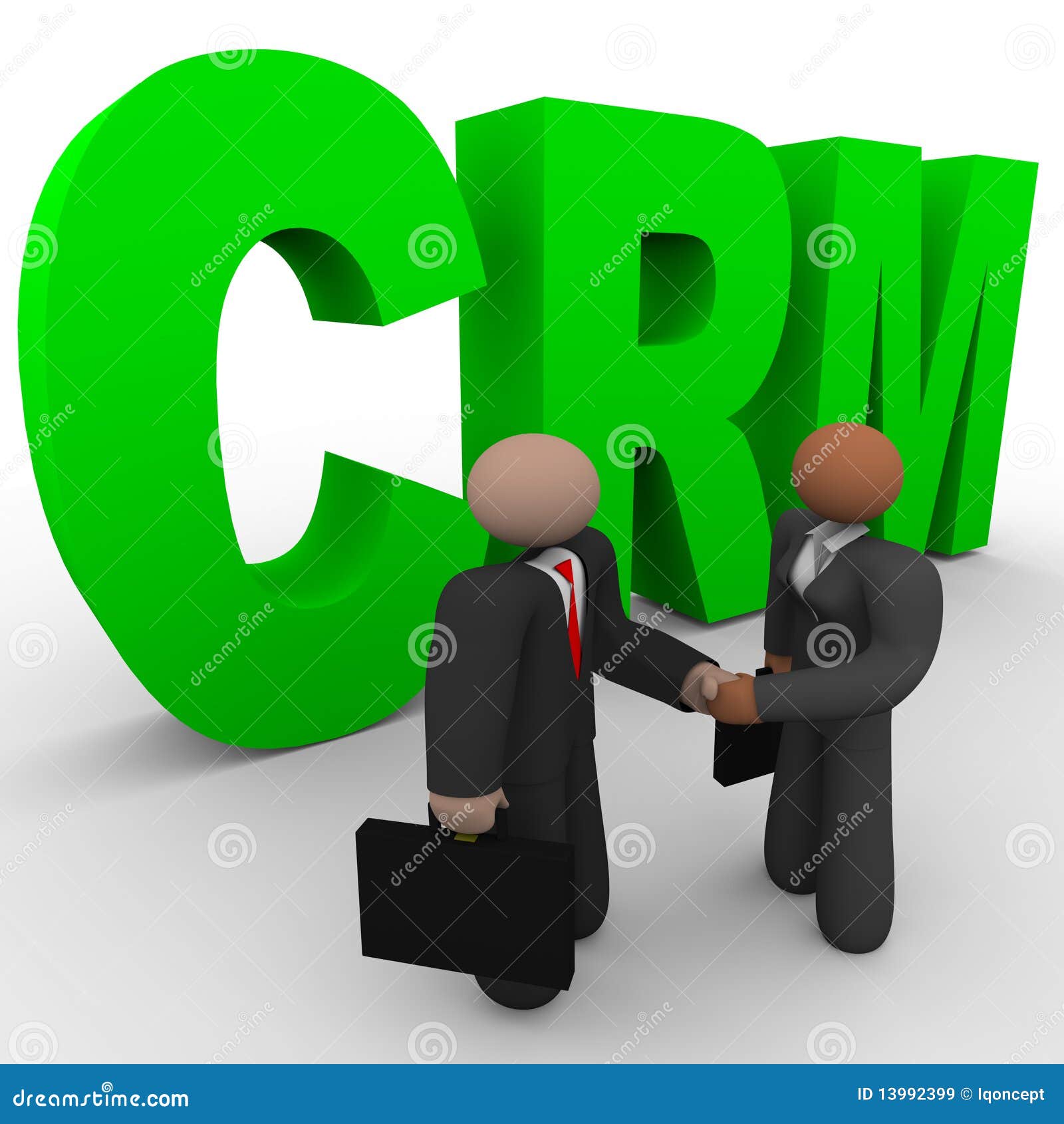 CRM - Business People Handshake Stock Illustration - Illustration of ...