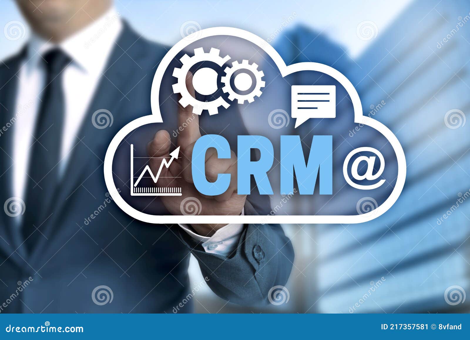 CRM Cloud Concept Is Shown By Businessman Royalty-Free Stock Photo ...