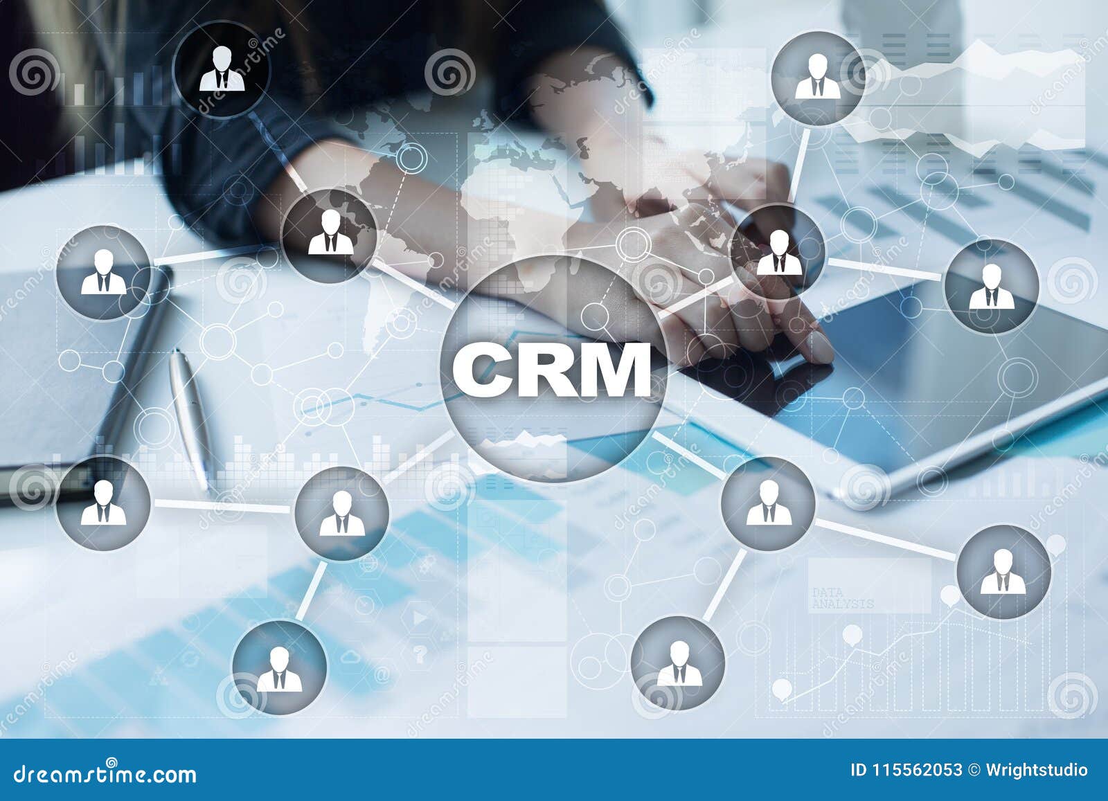 CRM Concept De Gestion De Relations De Client Service Client Et ...