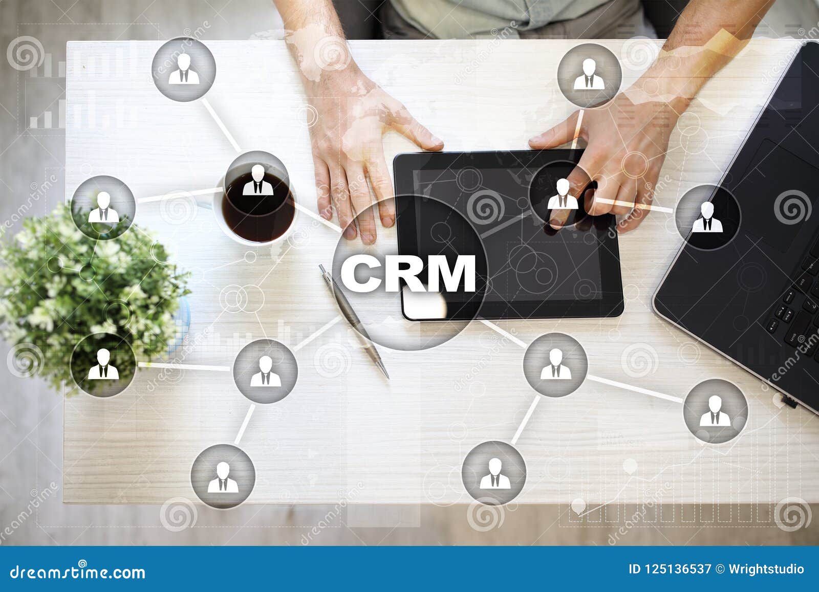 CRM Concept De Gestion De Relations De Client Service Client Et ...