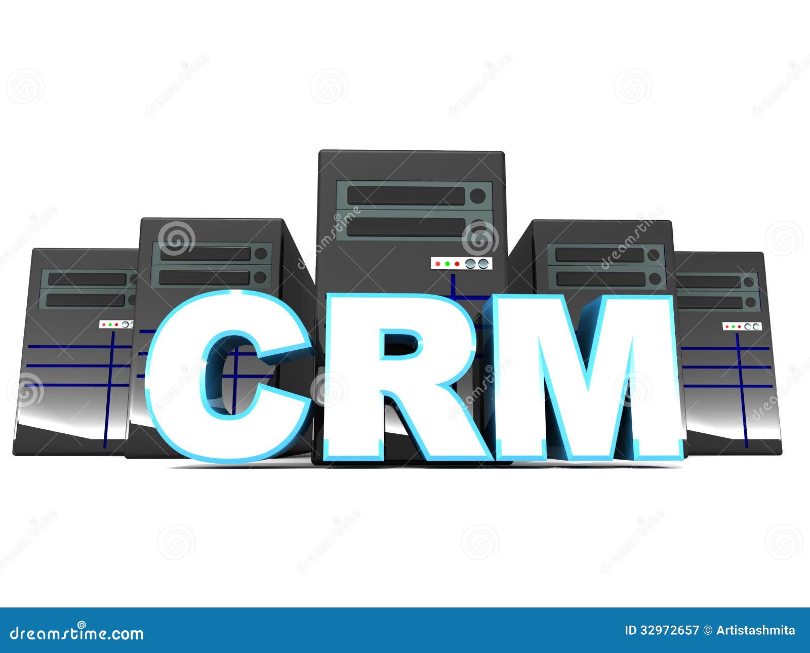 Crm or Customer Relation Management Stock Illustration - Illustration ...