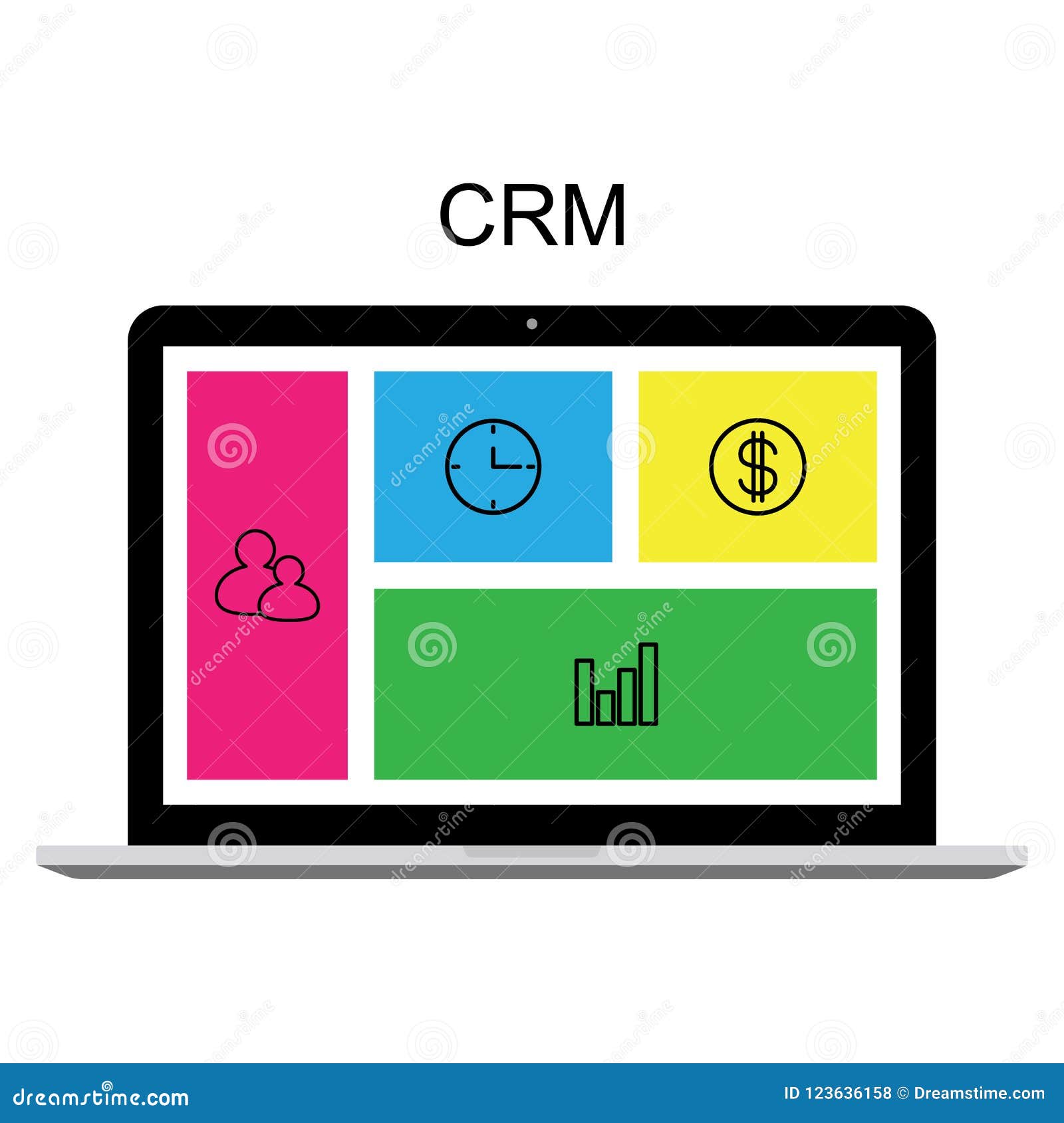 CRM Customer Relationship Management Concept Flat Vector Illustration ... CRM Customer Relationship Management Concept Flat Vector Illustration ...