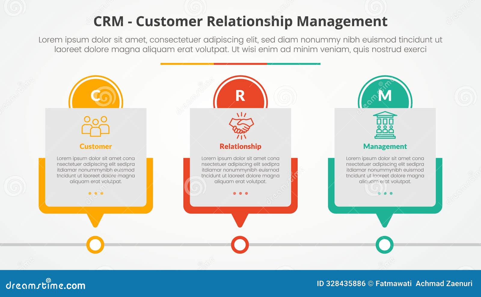 CRM Customer Relationship Management Infographic Concept for Slide ...