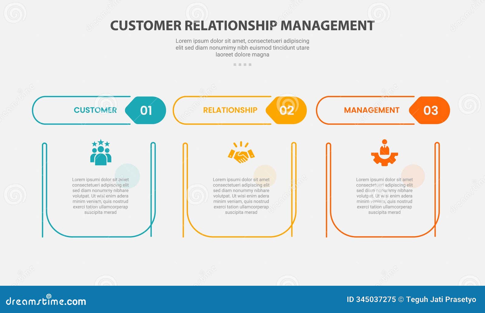 CRM Customer Relationship Management Infographic Outline Style with 3 ...