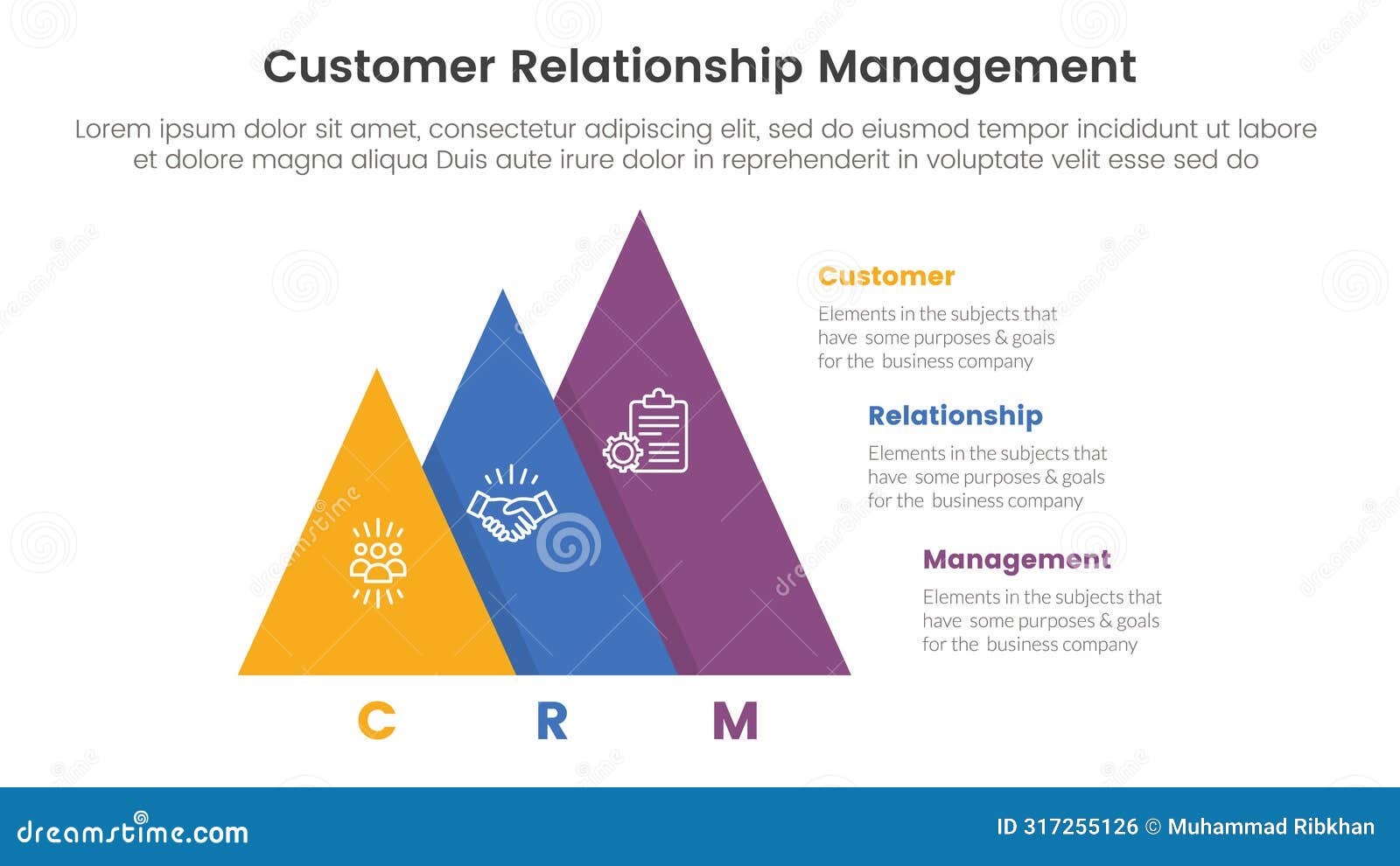 CRM Customer Relationship Management Infographic 3 Point Stage Template ...