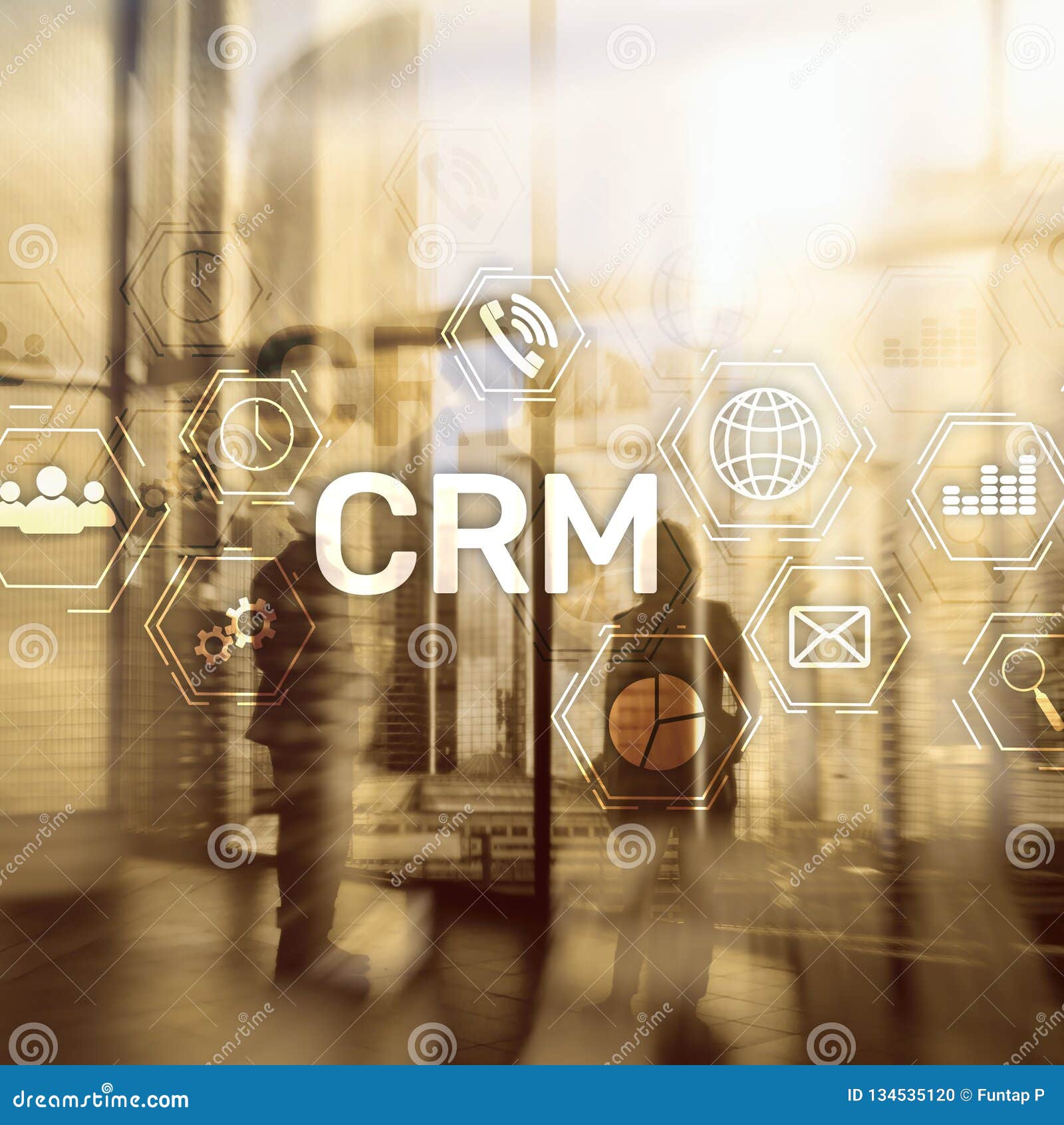 CRM, Customer Relationship Management System Concept on Abstract ...