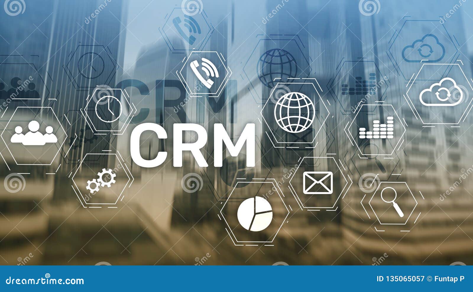 CRM, Customer Relationship Management System Concept on Abstract ...
