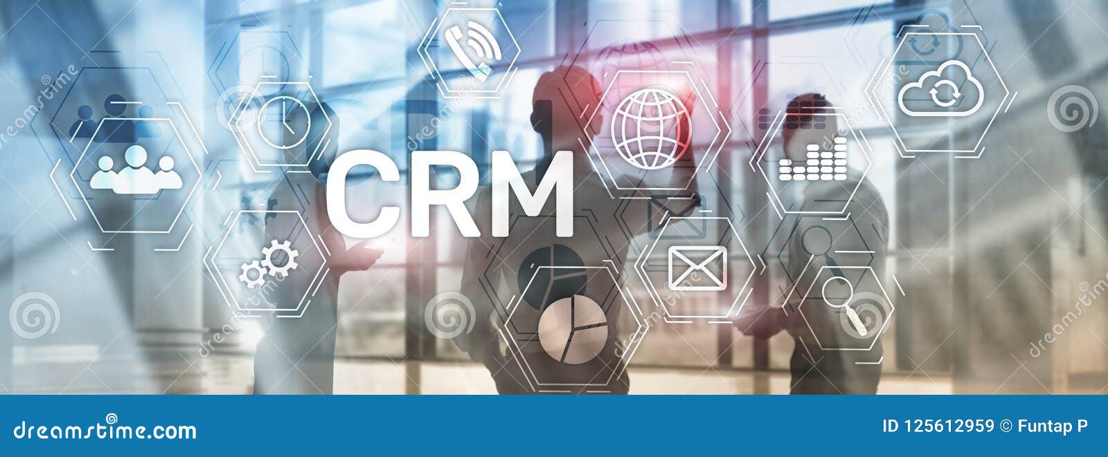 CRM, Customer Relationship Management System Concept on Abstract ...