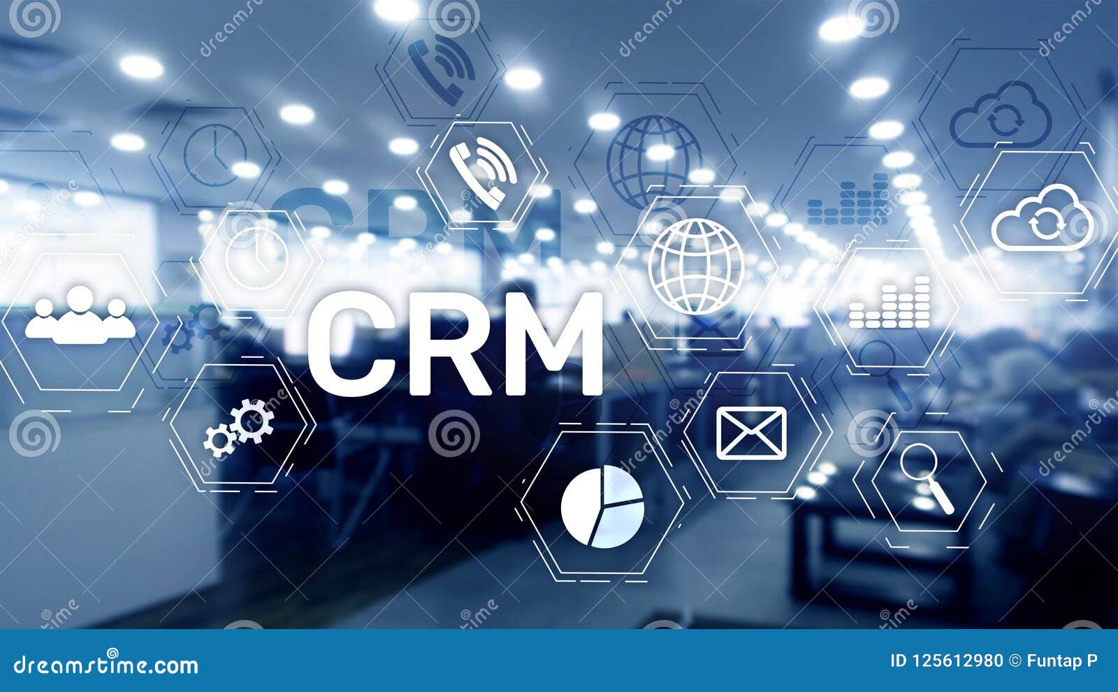CRM, Customer Relationship Management System Concept on Abstract ...