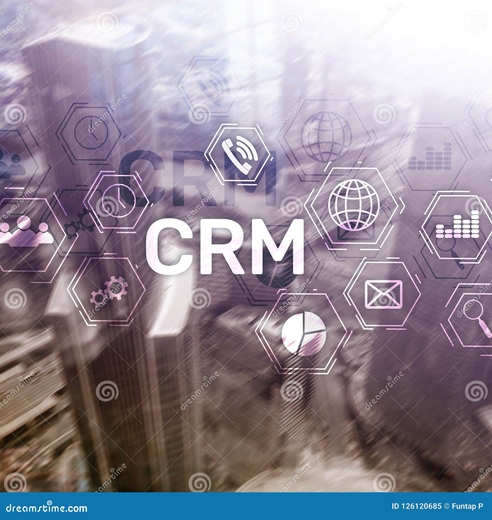 CRM, Customer Relationship Management System Concept on Abstract ...
