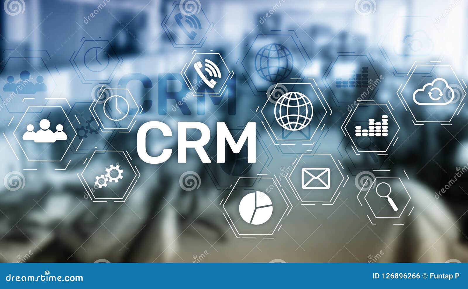CRM, Customer Relationship Management System Concept on Abstract ...