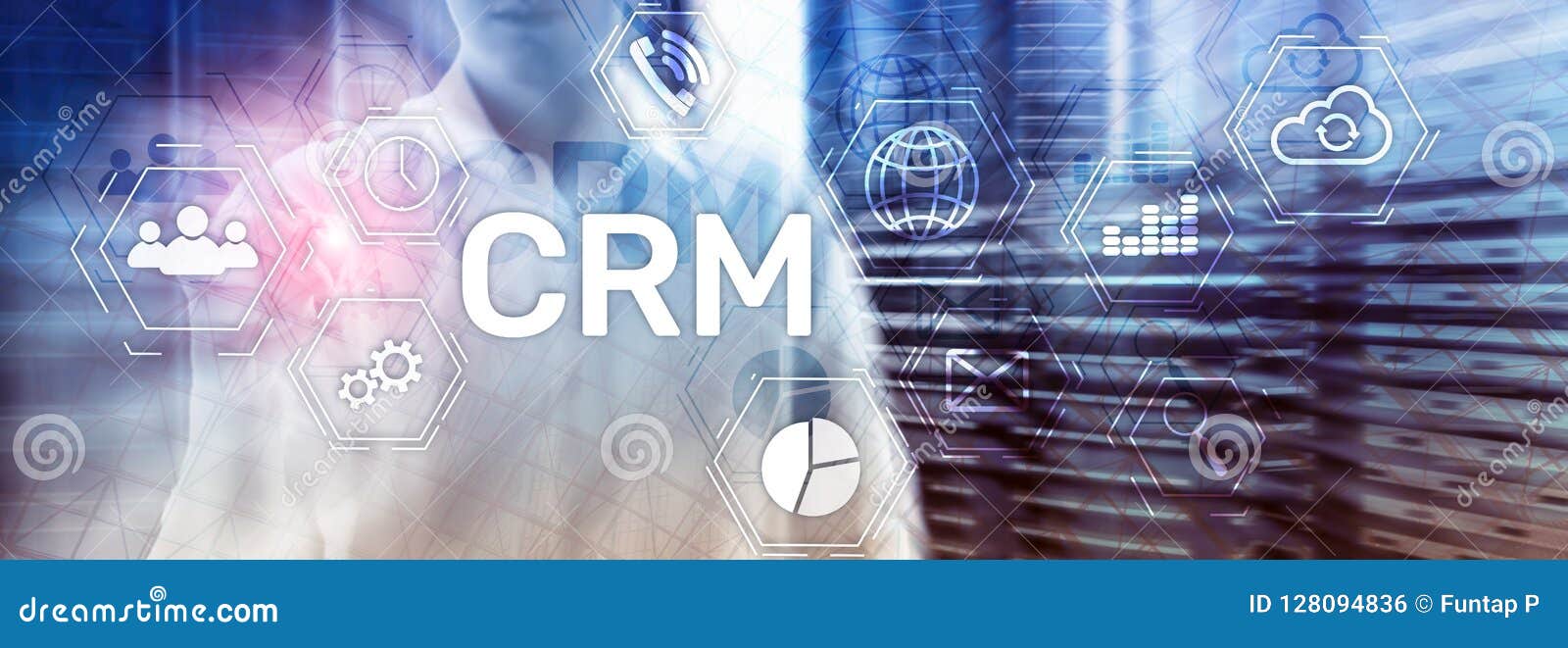 CRM, Customer Relationship Management System Concept on Abstract ...