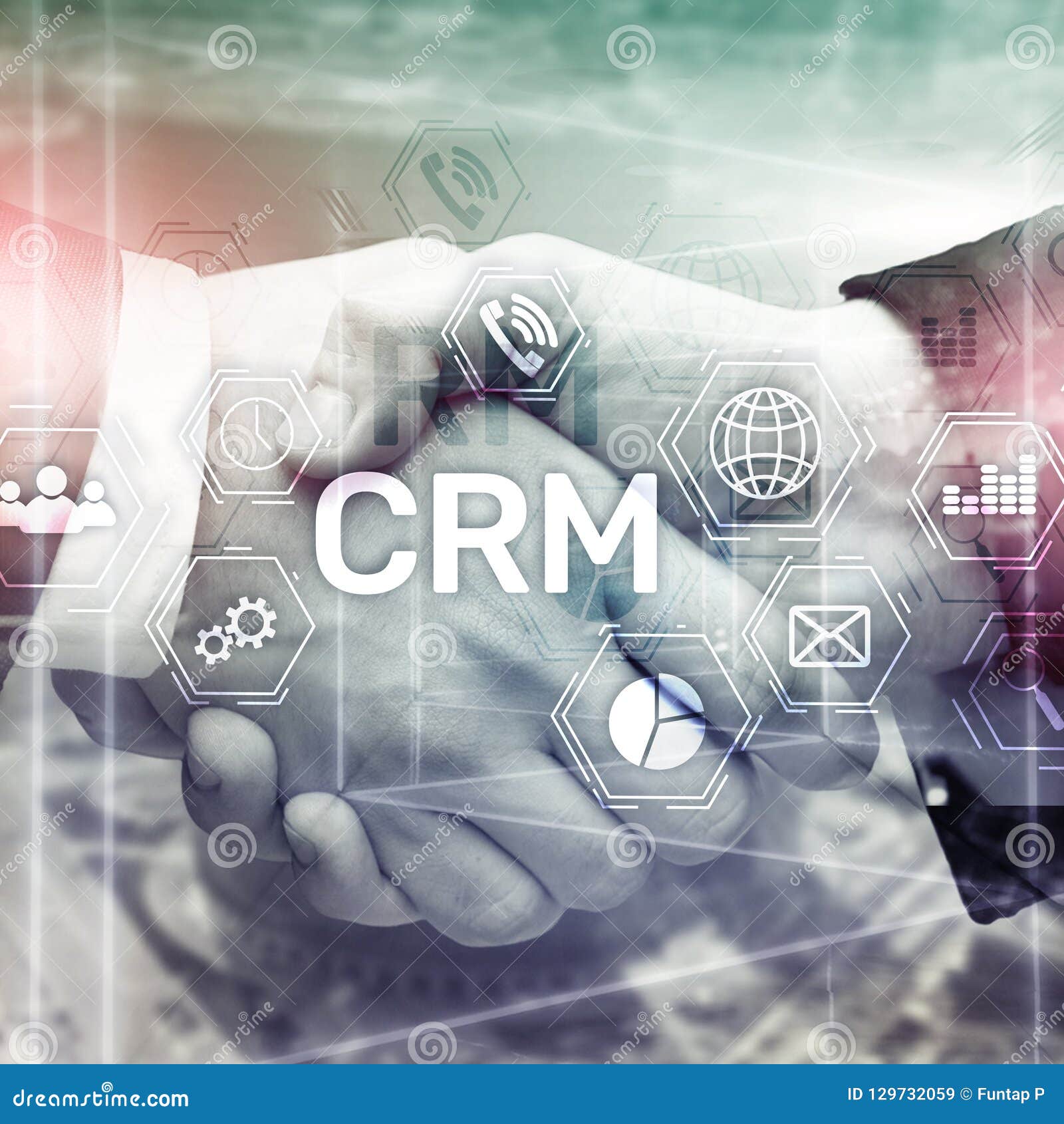 CRM, Customer Relationship Management System Concept on Abstract ...