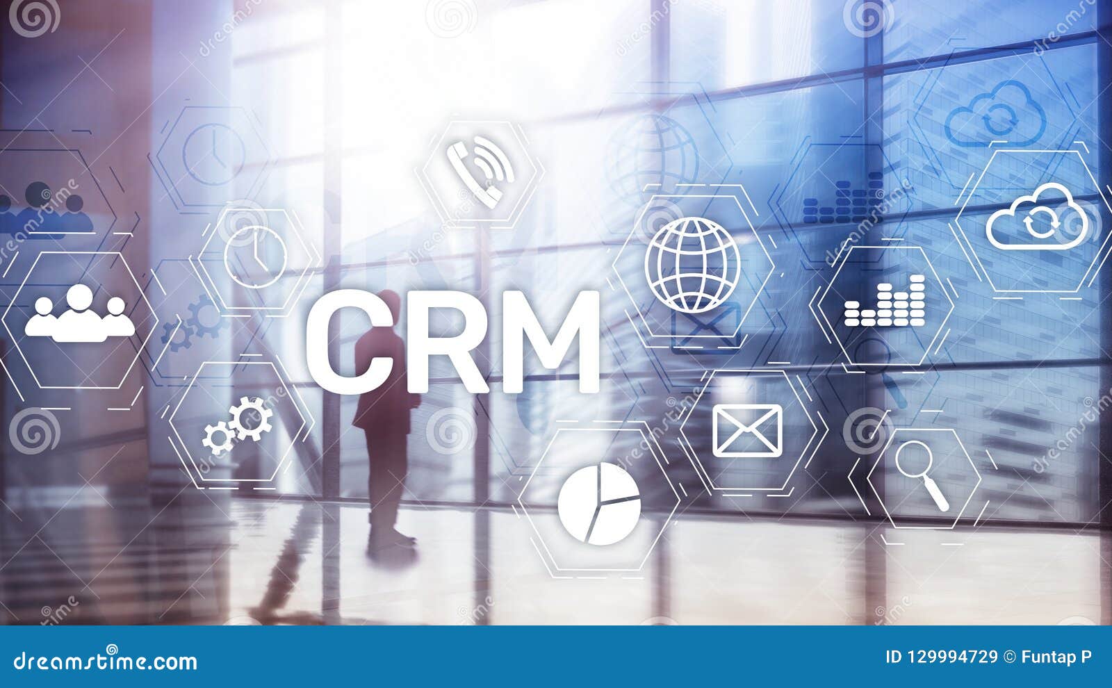 CRM, Customer Relationship Management System Concept on Abstract ...