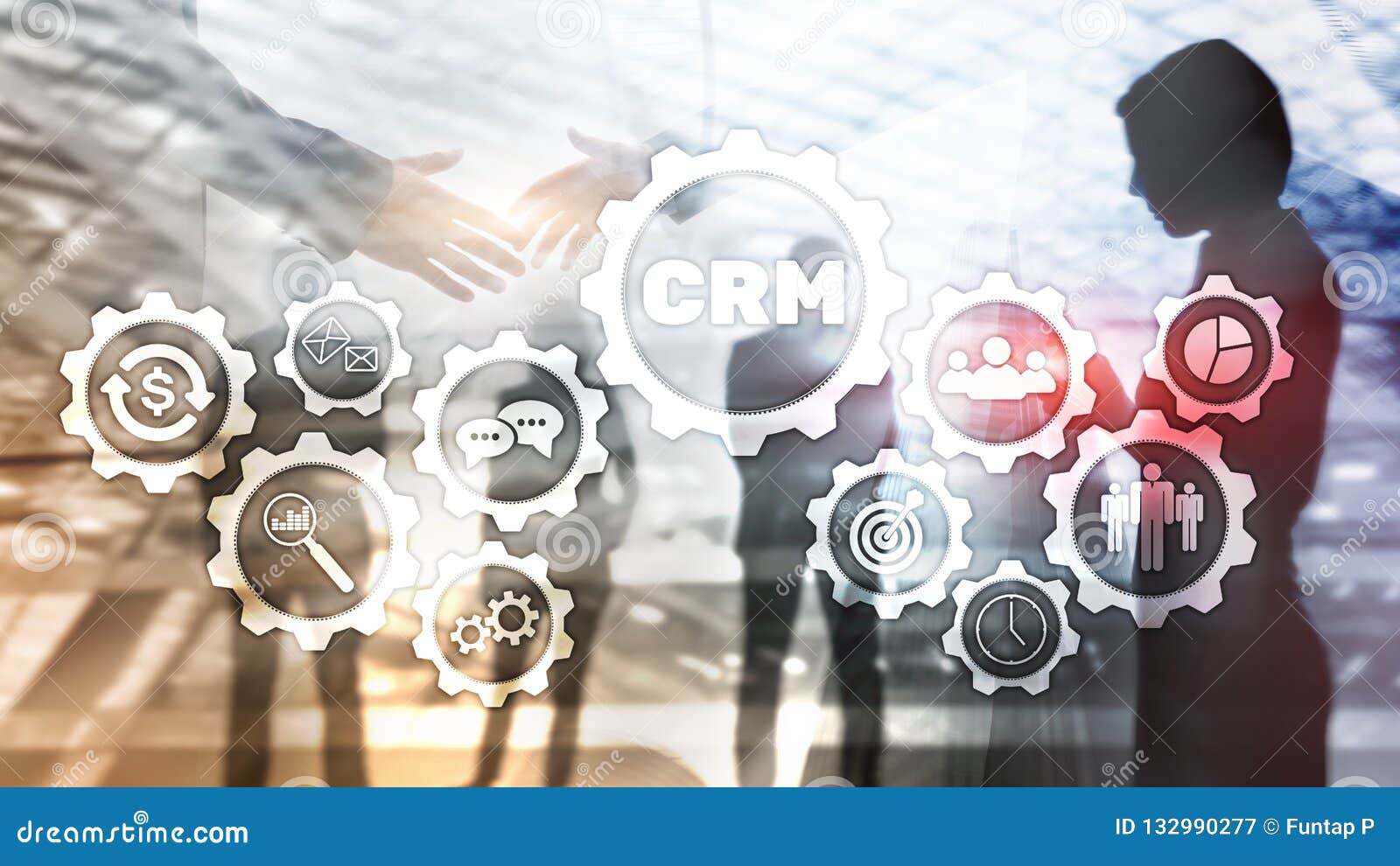 CRM, Customer Relationship Management System Concept on Abstract ...