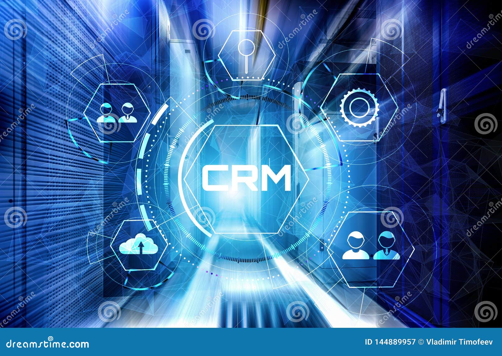CRM Customer Relationship Management System Concept on Motion Design 3d ...