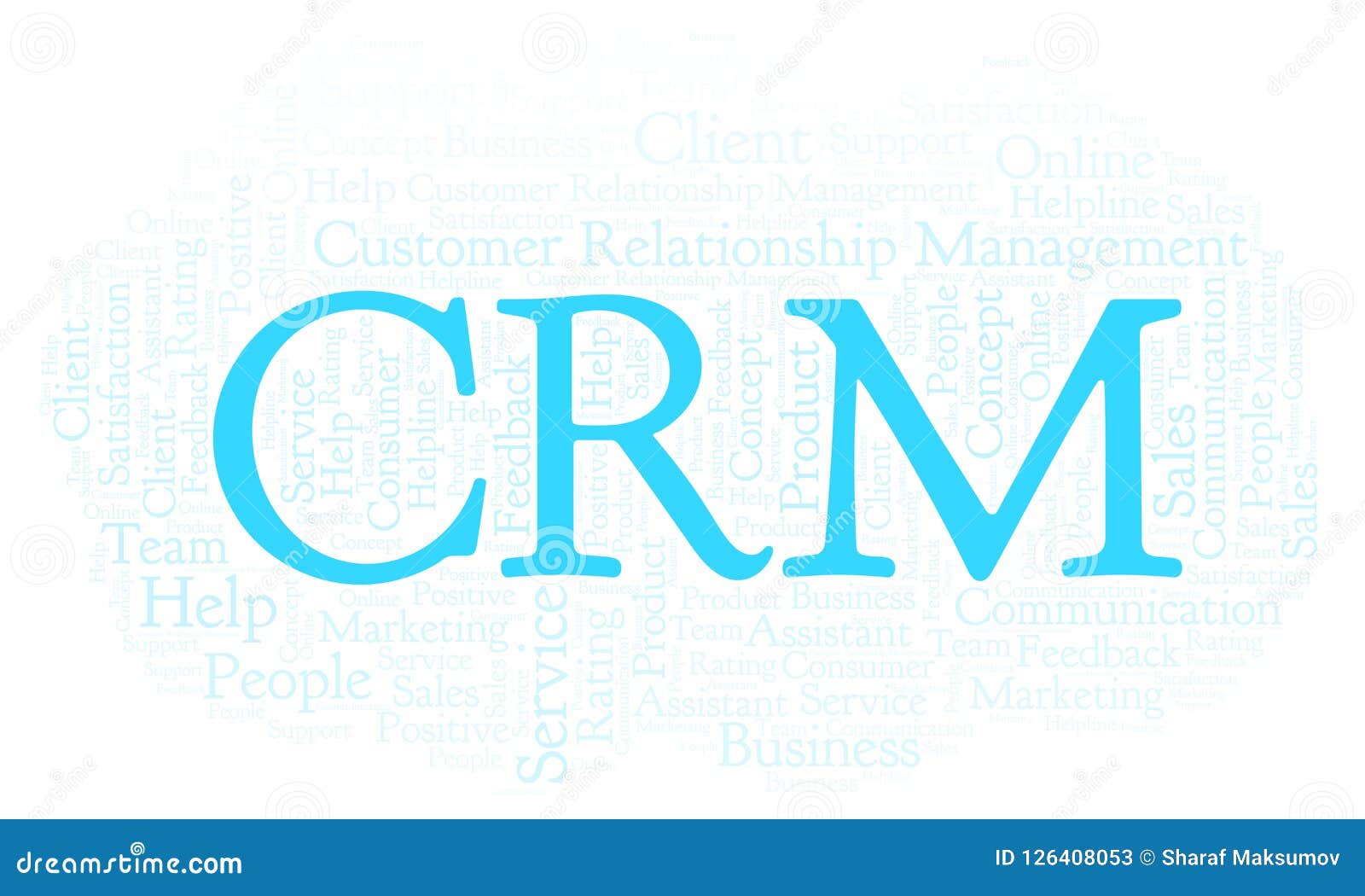 CRM - Customer Relationship Management Word Cloud. Stock Illustration ...